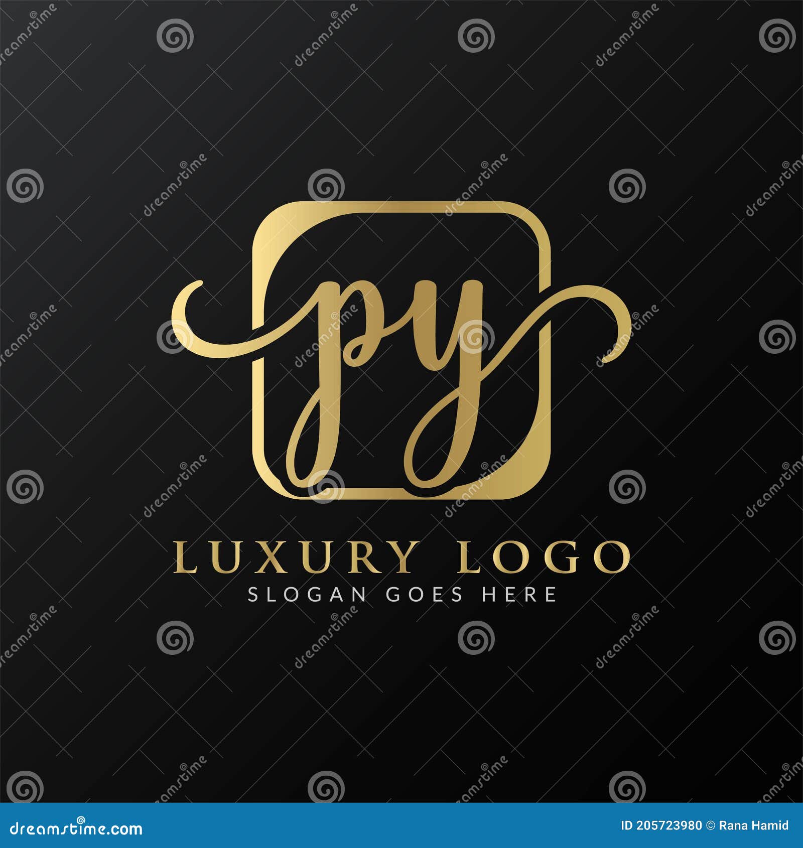 Initial PY Letter Logo Design Modern Typography Vector Template ...