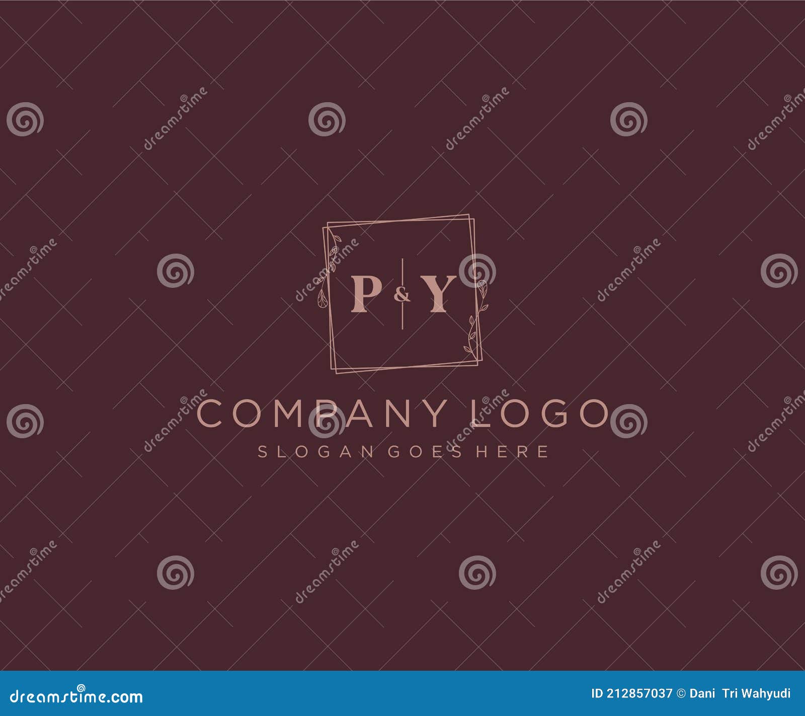 Initial PY Letters Decorative Luxury Wedding Logo Stock Vector ...