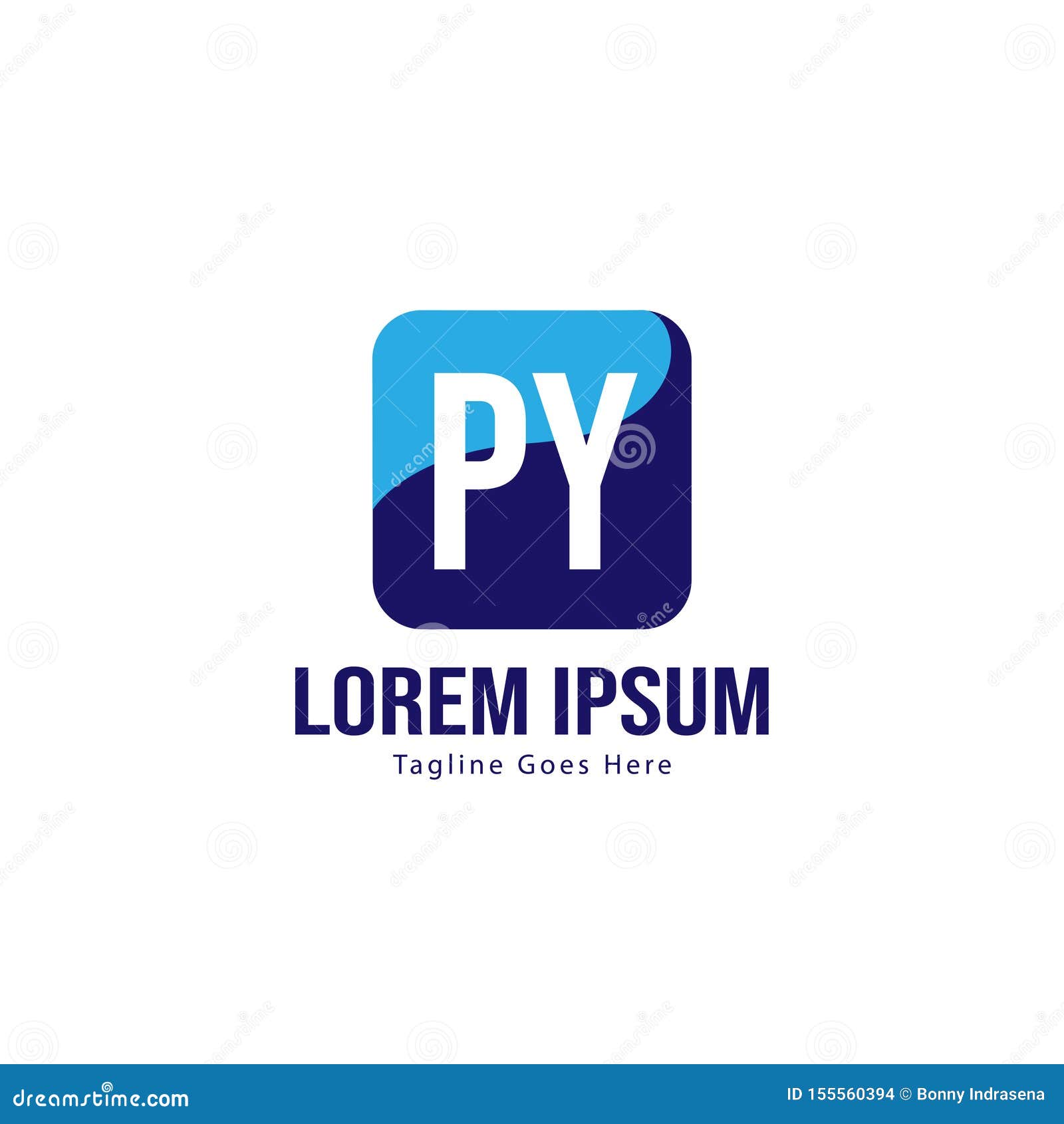Initial PY Logo Template with Modern Frame. Minimalist PY Letter Logo ...