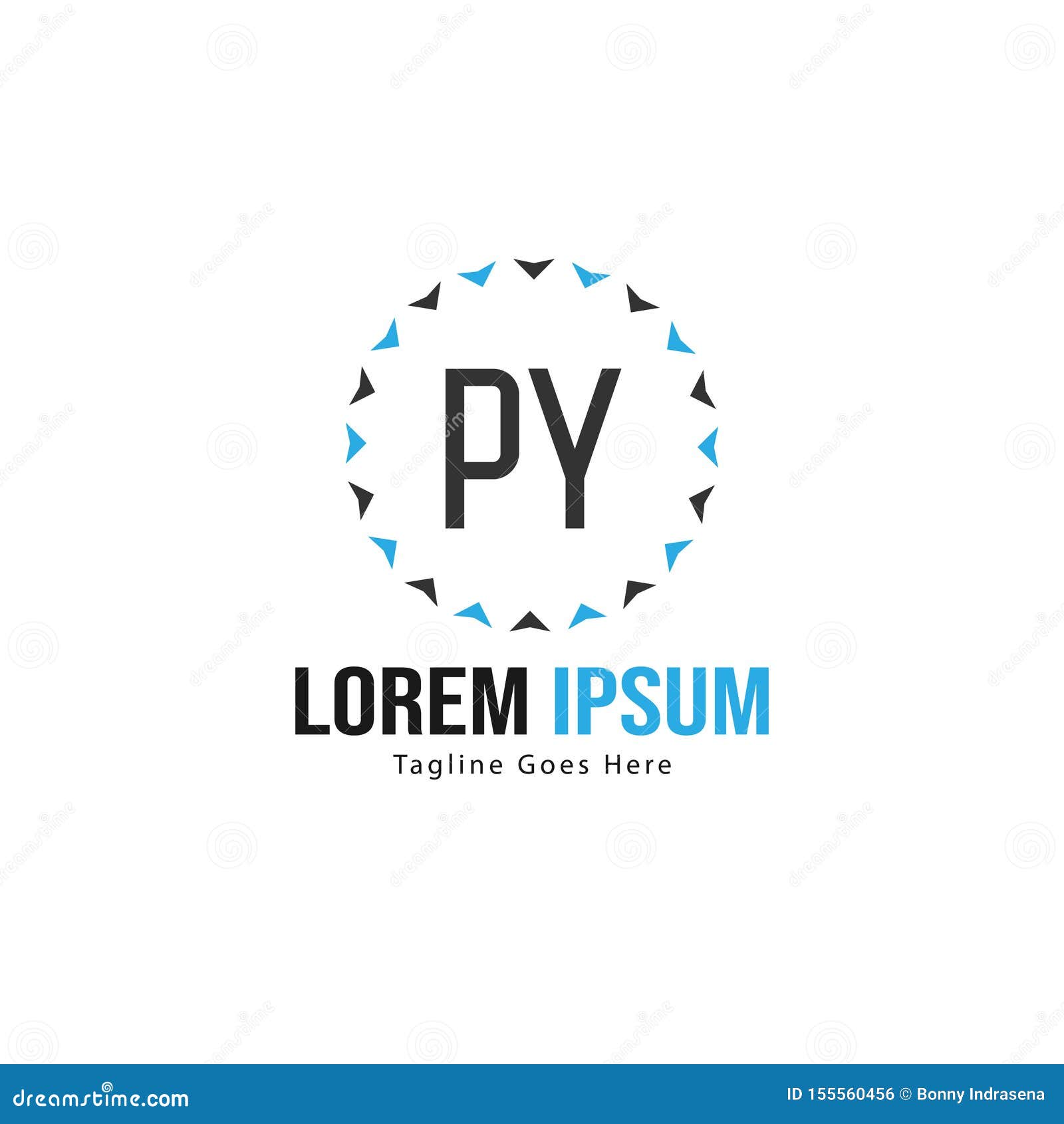 Initial PY Logo Template with Modern Frame. Minimalist PY Letter Logo ...