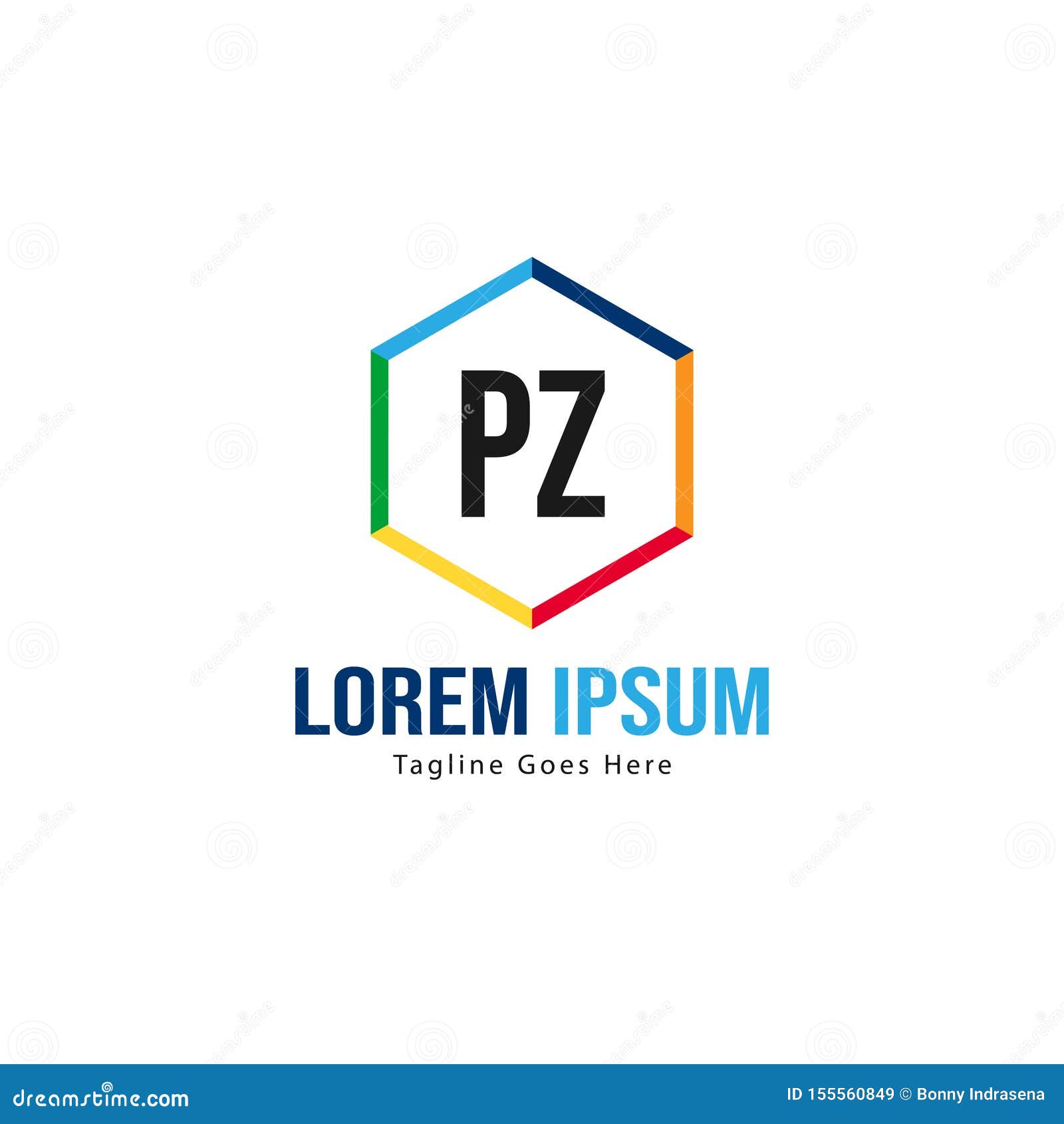 Initial PZ Logo Template with Modern Frame. Minimalist PZ Letter Logo ...