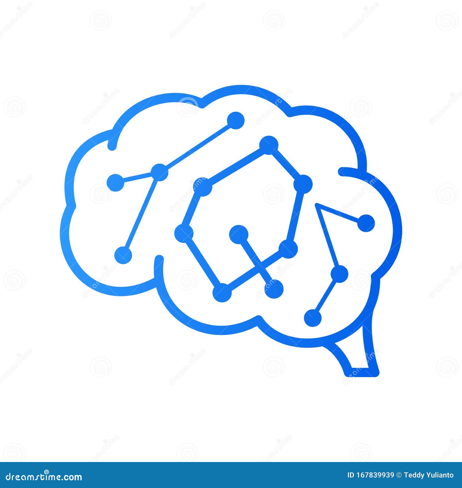Initial Q brain logo stock vector. Illustration of chip - 167839939
