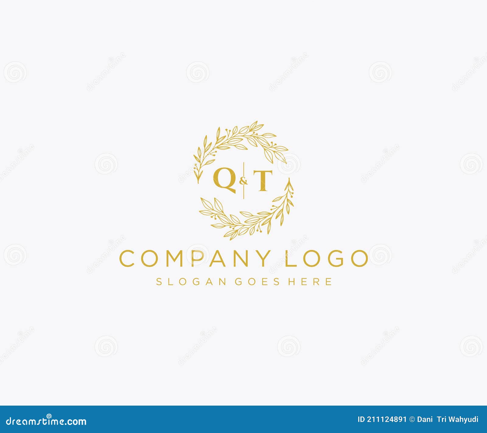 Initial QT Letters Floral Frames. Monogram Wedding, Wedding Invitation ...