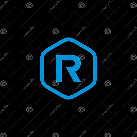 Initial R Hexagon Logo Vector Template Stock Vector - Illustration of ...
