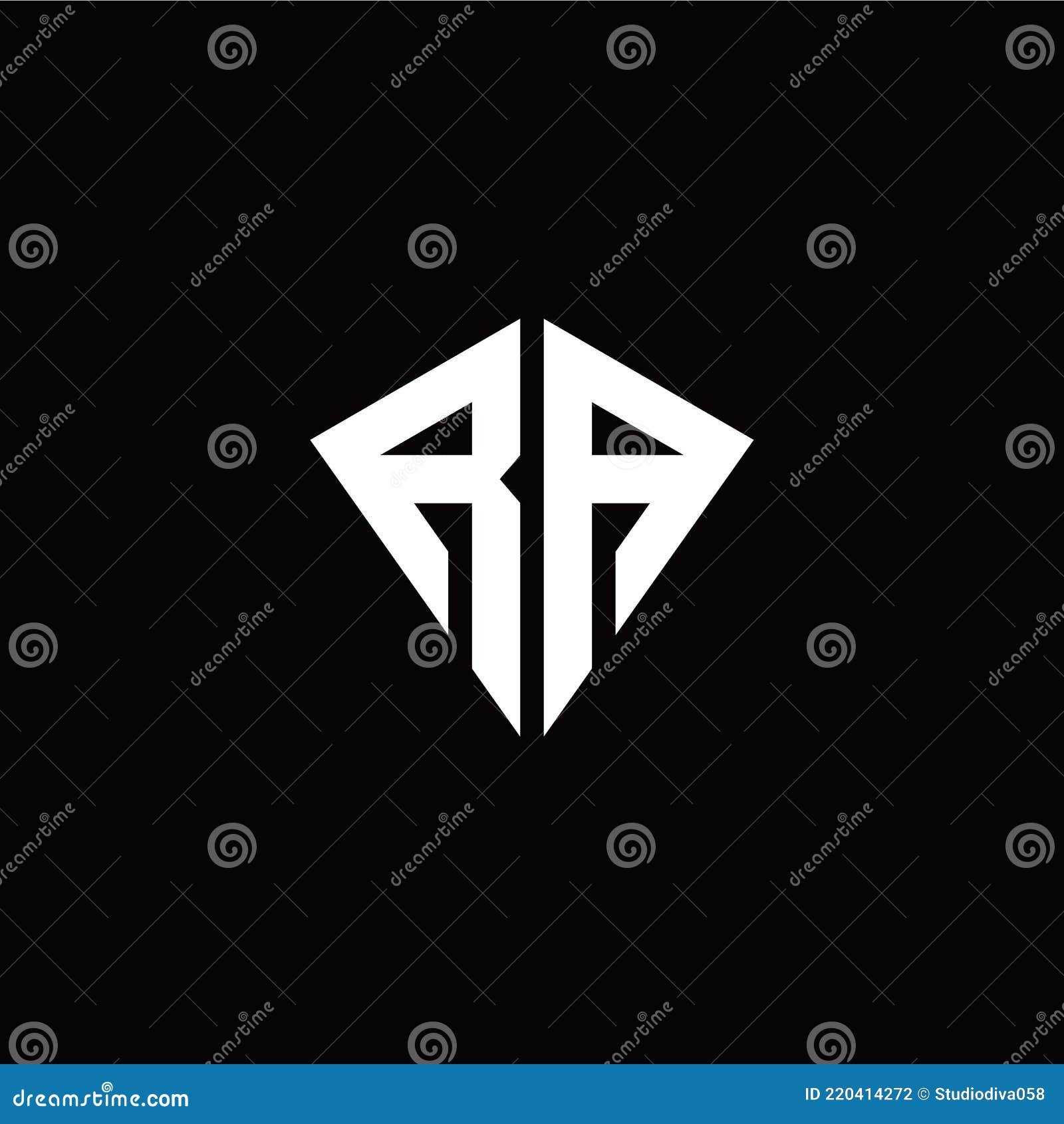 Initial R a Letter with Kite Modern Style Logo Template Vector Stock ...