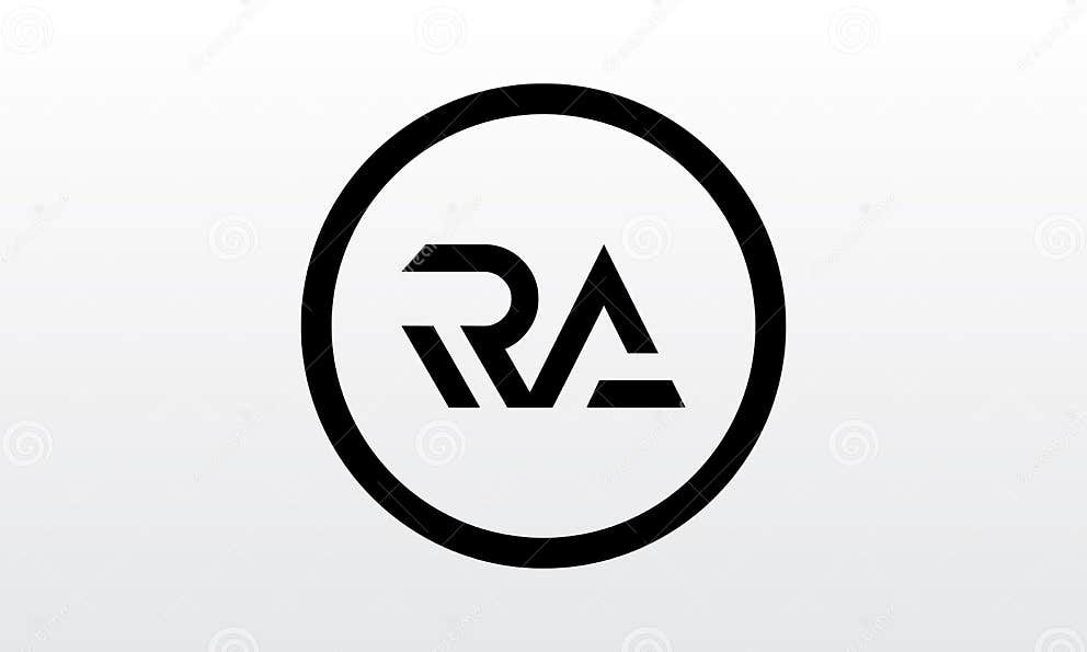 Initial Ra Letter Logo with Creative Modern Business Typography Vector ...