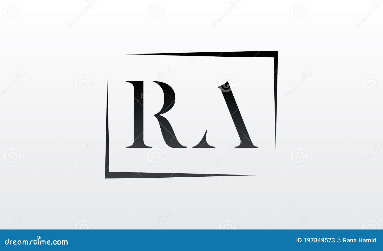 Initial Ra Letter Logo with Creative Modern Business Typography Vector ...