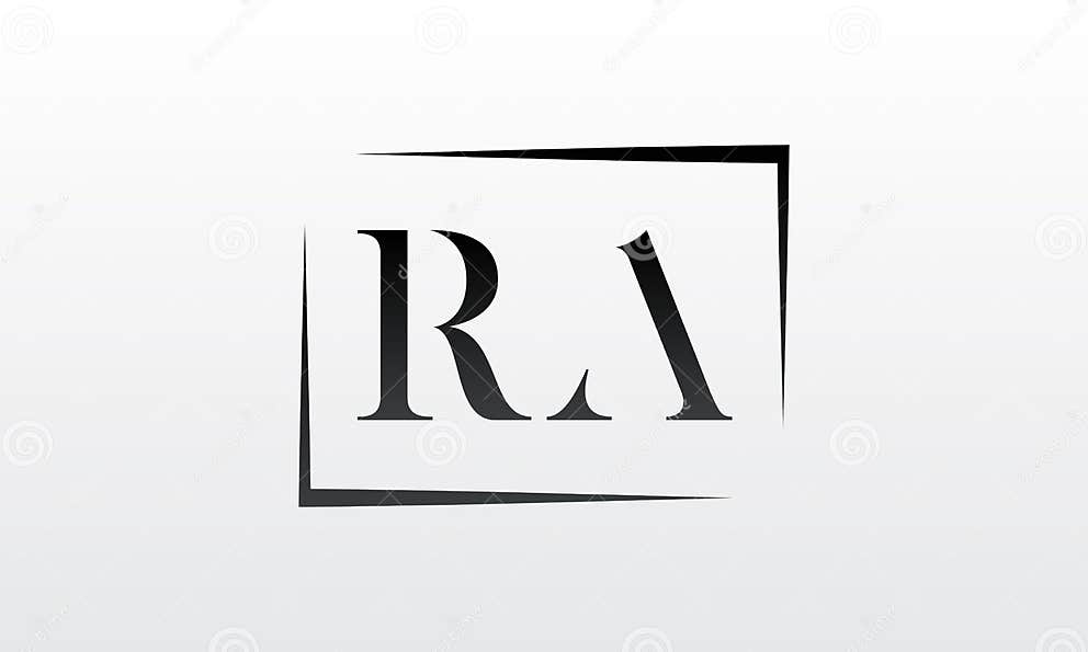 Initial Ra Letter Logo with Creative Modern Business Typography Vector ...