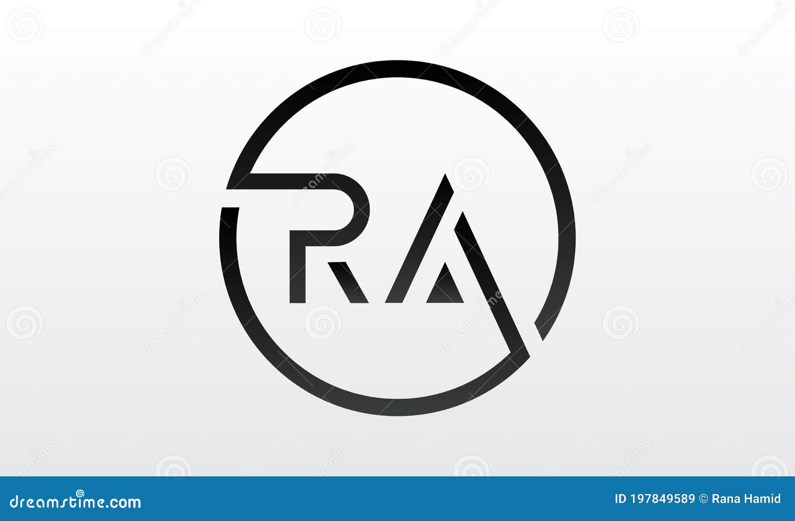 Initial Ra Letter Logo with Creative Modern Business Typography Vector ...