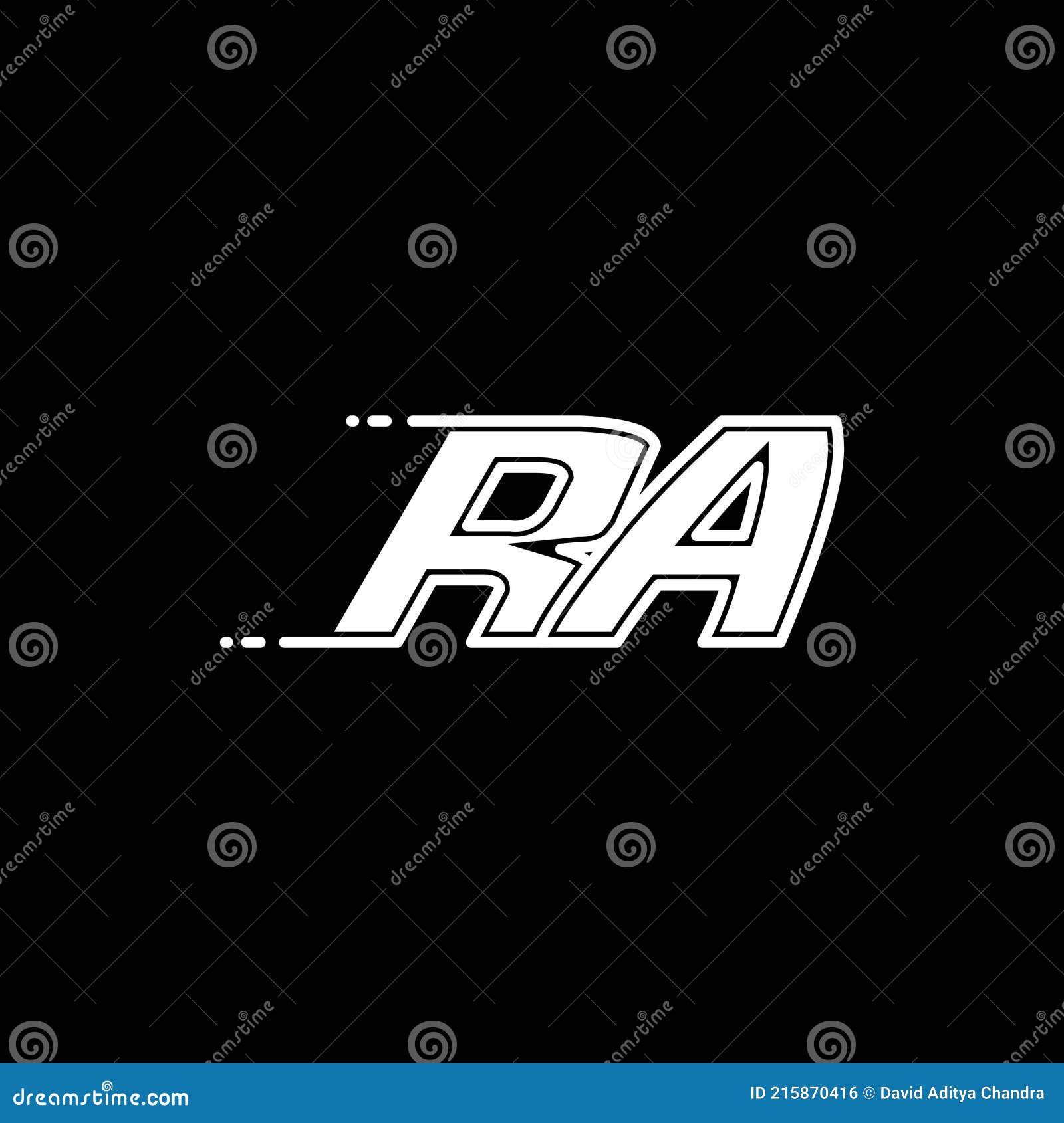 Initial RA Logo Design with Shape Style, Logo Business Branding Stock ...