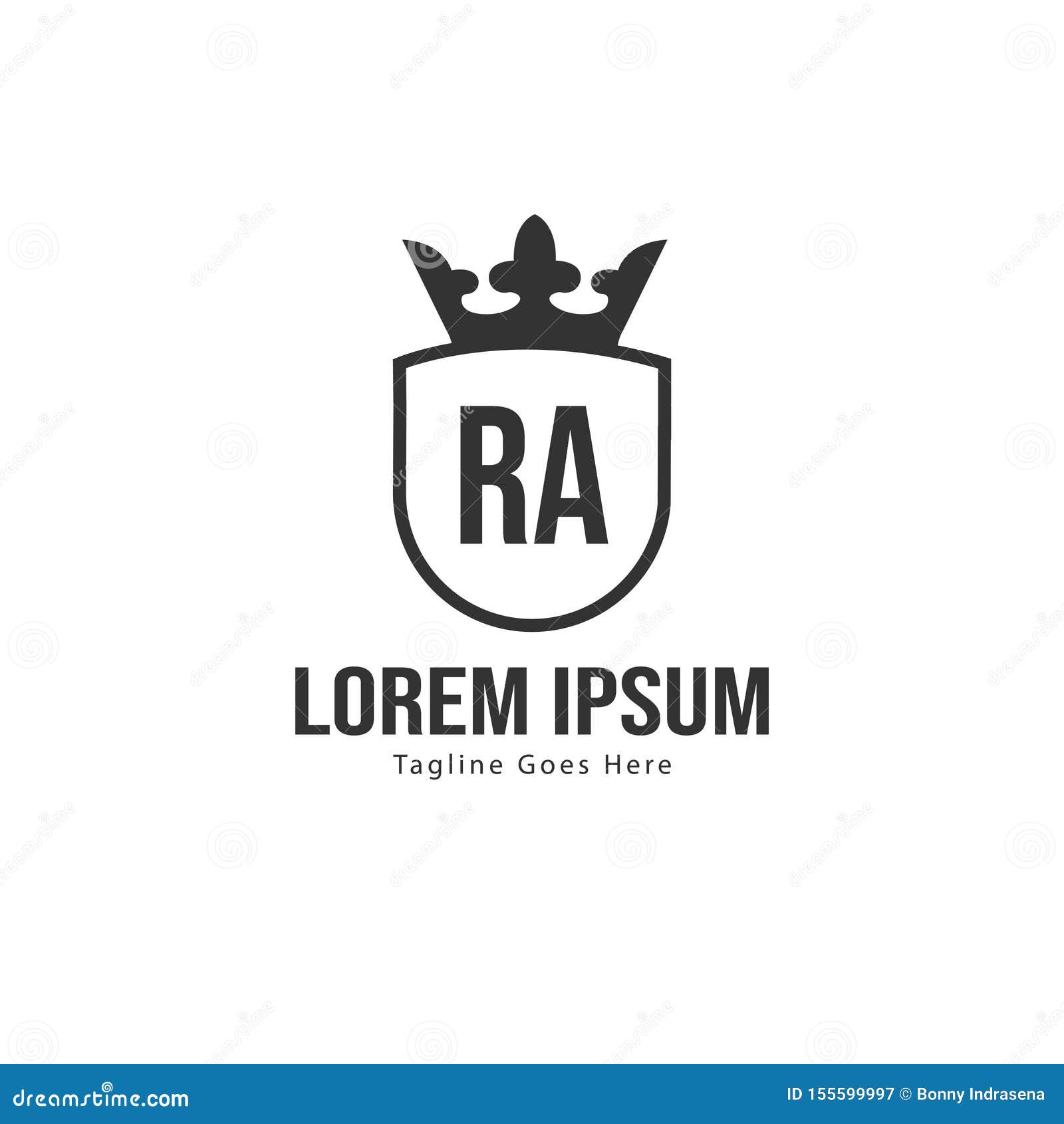 Initial RA Logo Template with Modern Frame. Minimalist RA Letter Logo ...