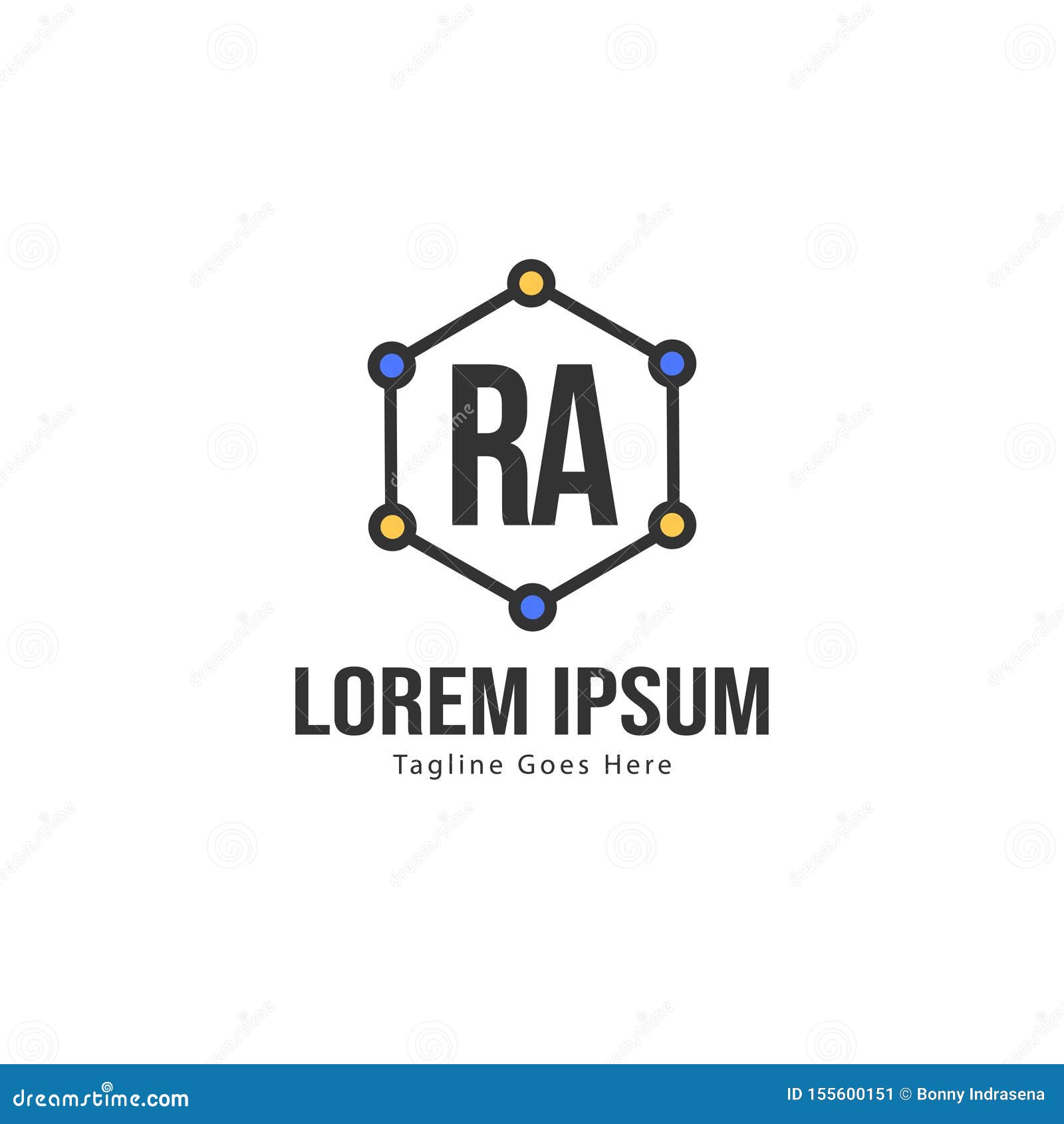 Initial RA Logo Template with Modern Frame. Minimalist RA Letter Logo ...