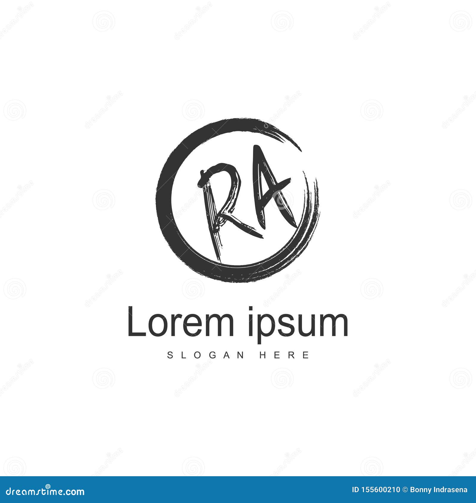 Initial RA Logo Template with Modern Frame. Minimalist RA Letter Logo ...