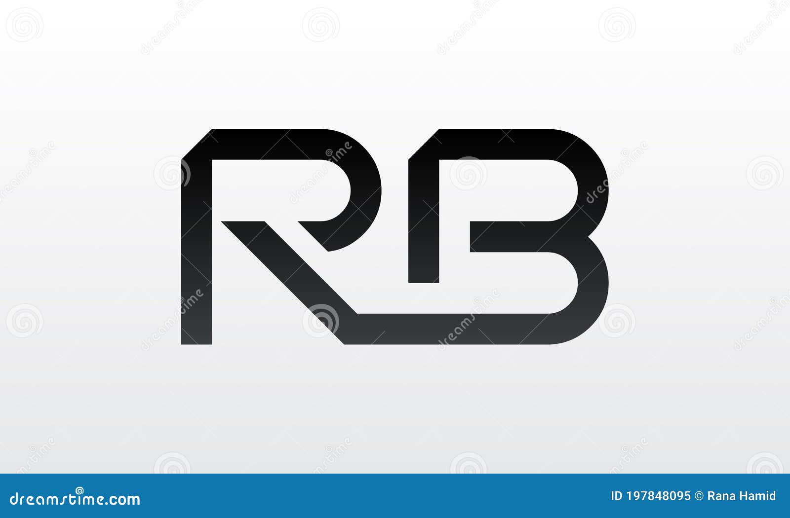 Initial Rb Letter Logo with Creative Modern Business Typography Vector ...