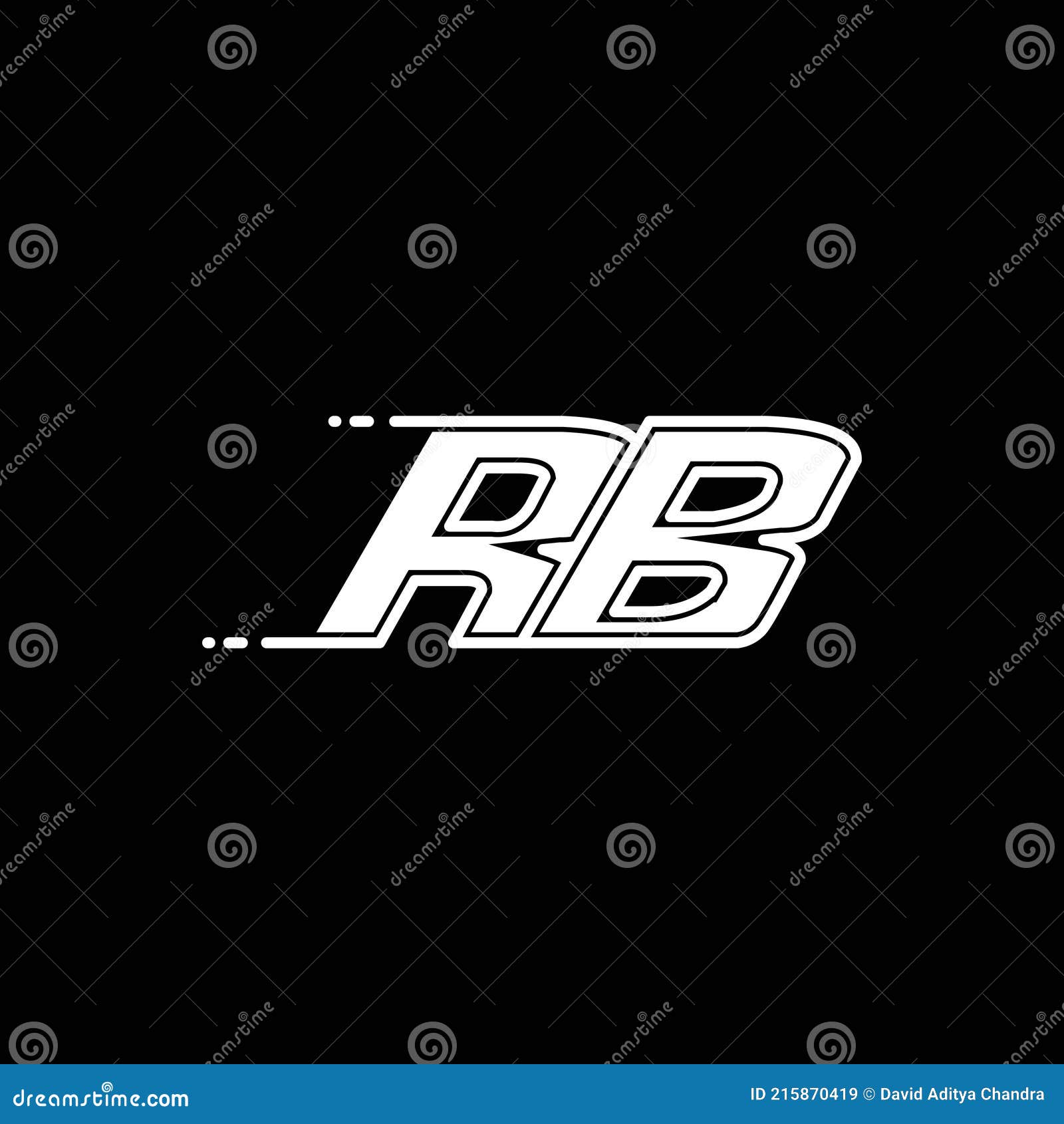 Initial RB Logo Design with Shape Style, Logo Business Branding Stock ...