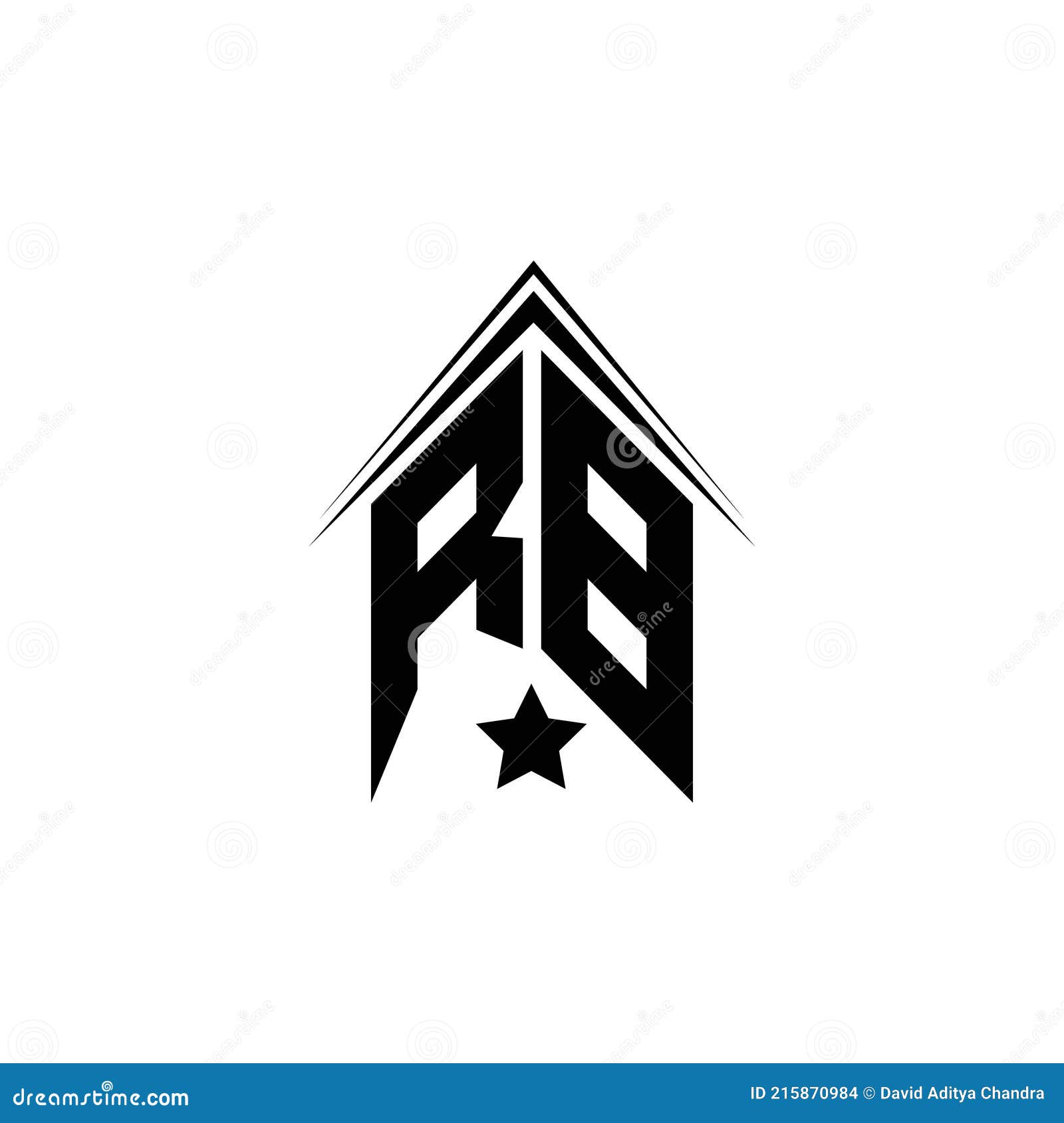 Initial RB Logo Design with Shape Style, Logo Business Branding Stock ...