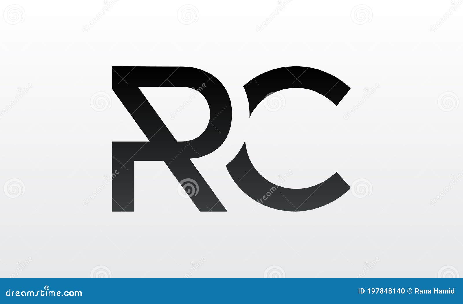 Initial Rc Letter Logo with Creative Modern Business Typography Vector ...