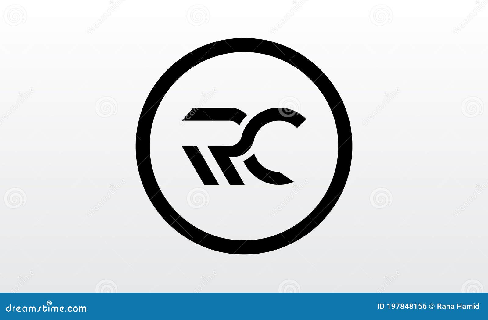 Initial Rc Letter Logo with Creative Modern Business Typography Vector ...