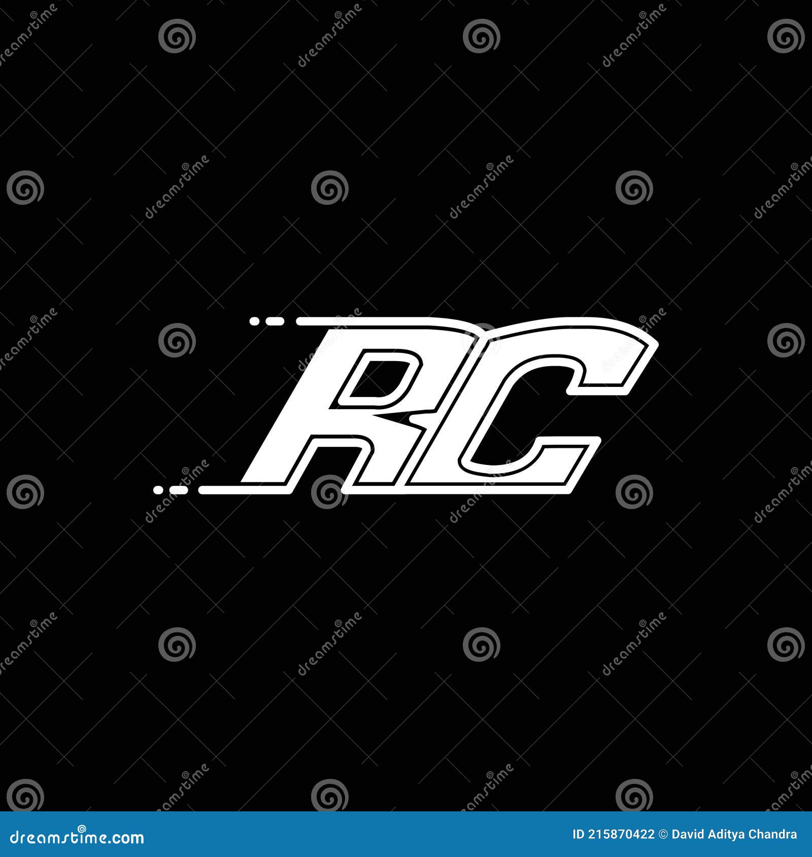Initial RC Logo Design with Shape Style, Logo Business Branding Stock ...