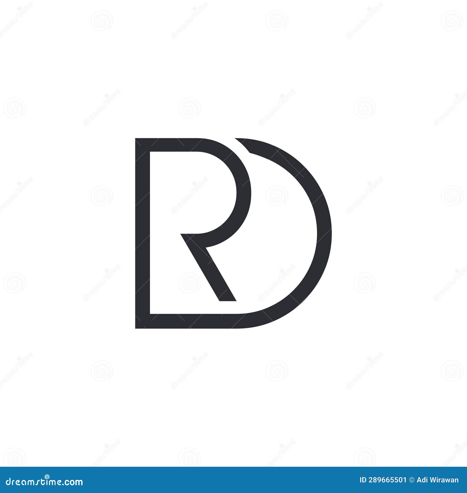 Initial RD DR Monogram Logo Design Vector Stock Illustration ...