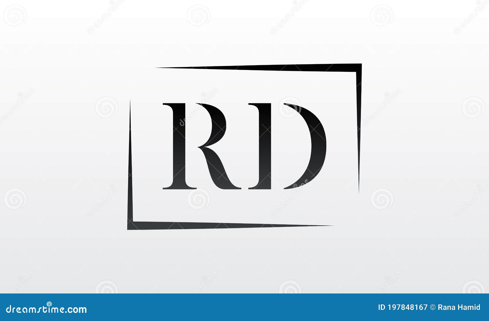 Initial Rd Letter Logo with Creative Modern Business Typography Vector ...
