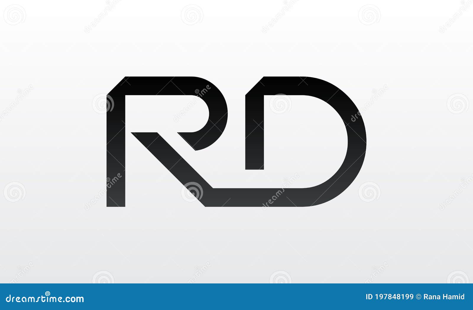 Initial Rd Letter Logo with Creative Modern Business Typography Vector ...