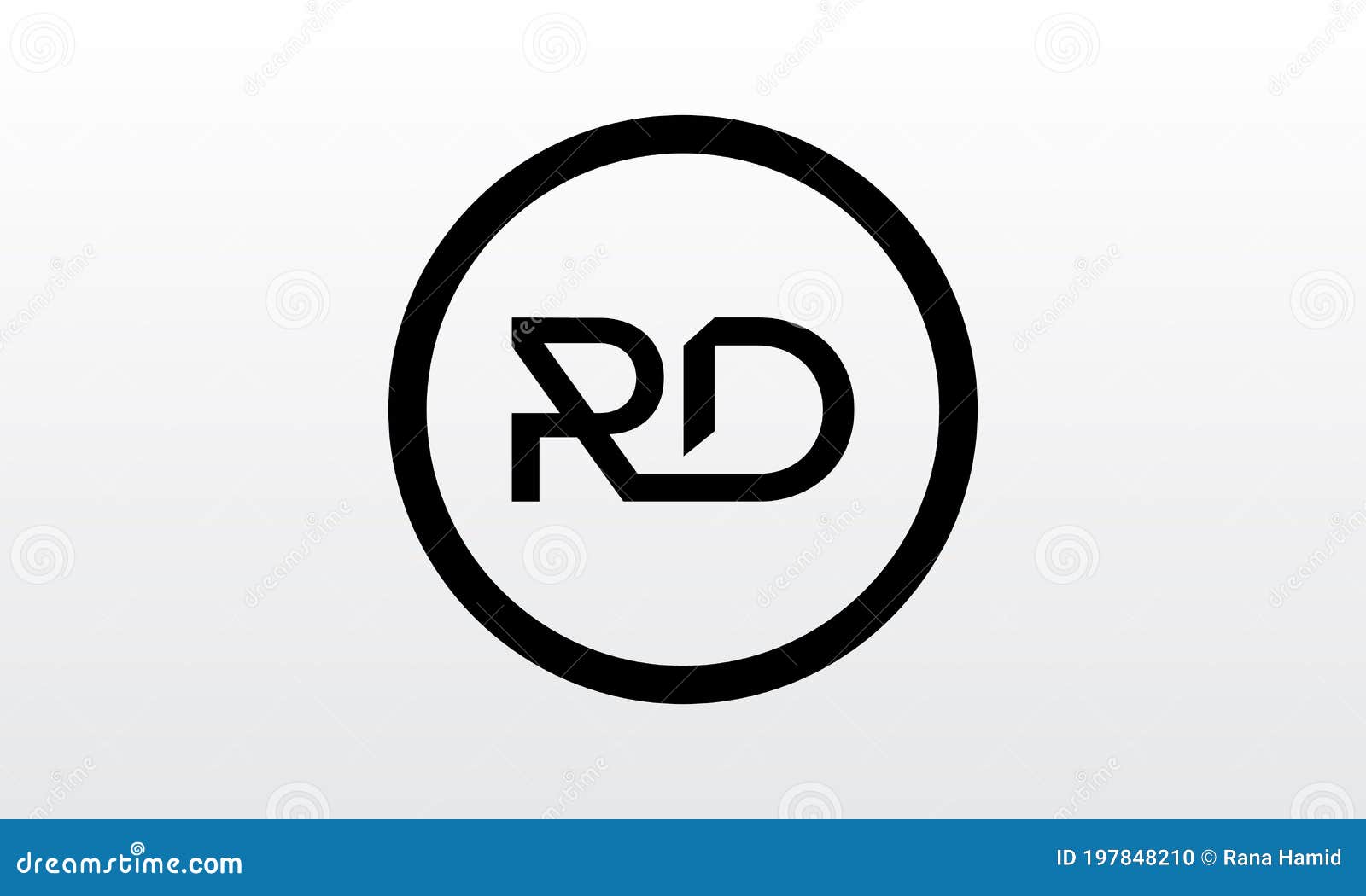 Initial Rd Letter Logo with Creative Modern Business Typography Vector ...