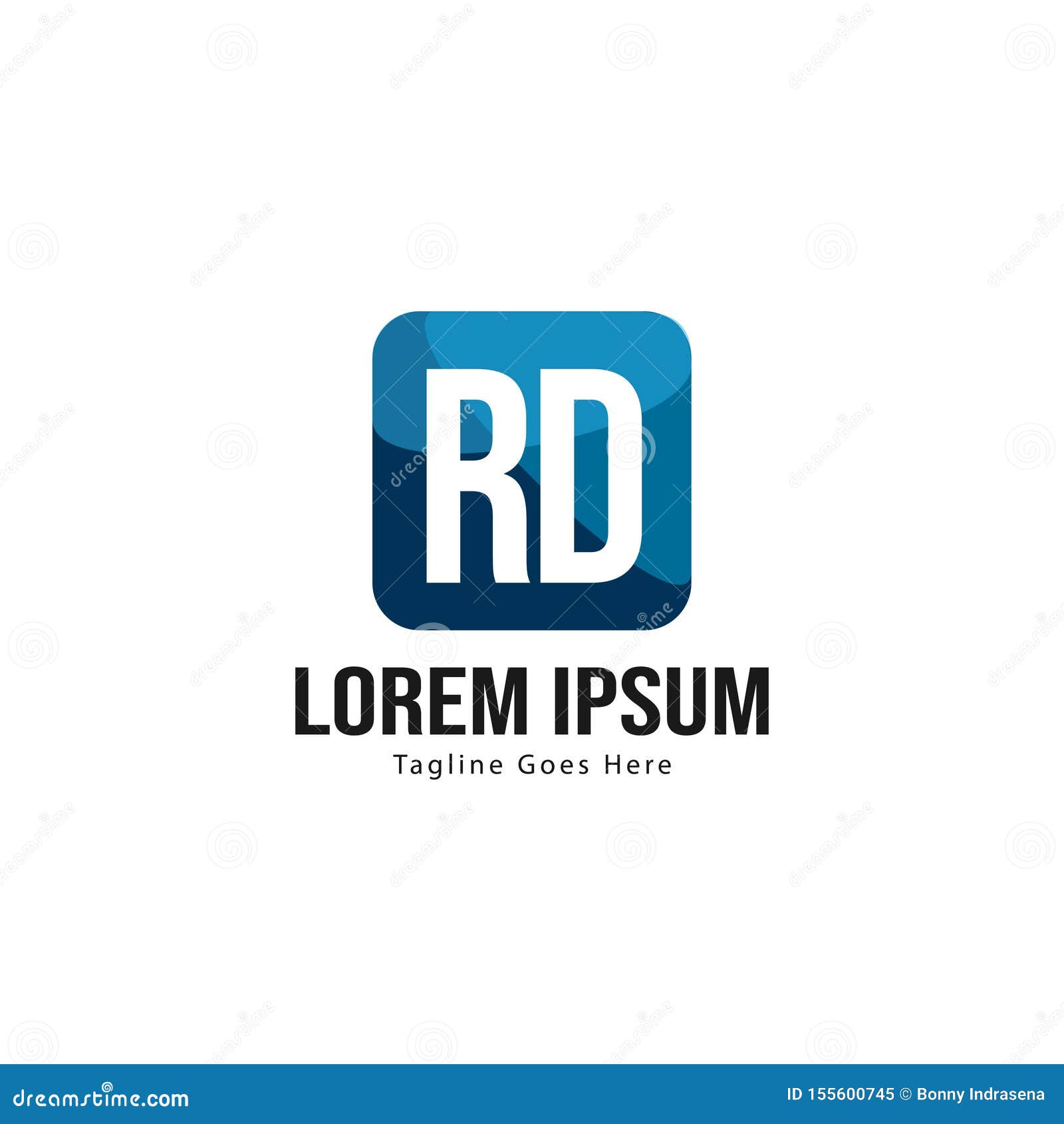Initial RD Logo Template with Modern Frame. Minimalist RD Letter Logo ...