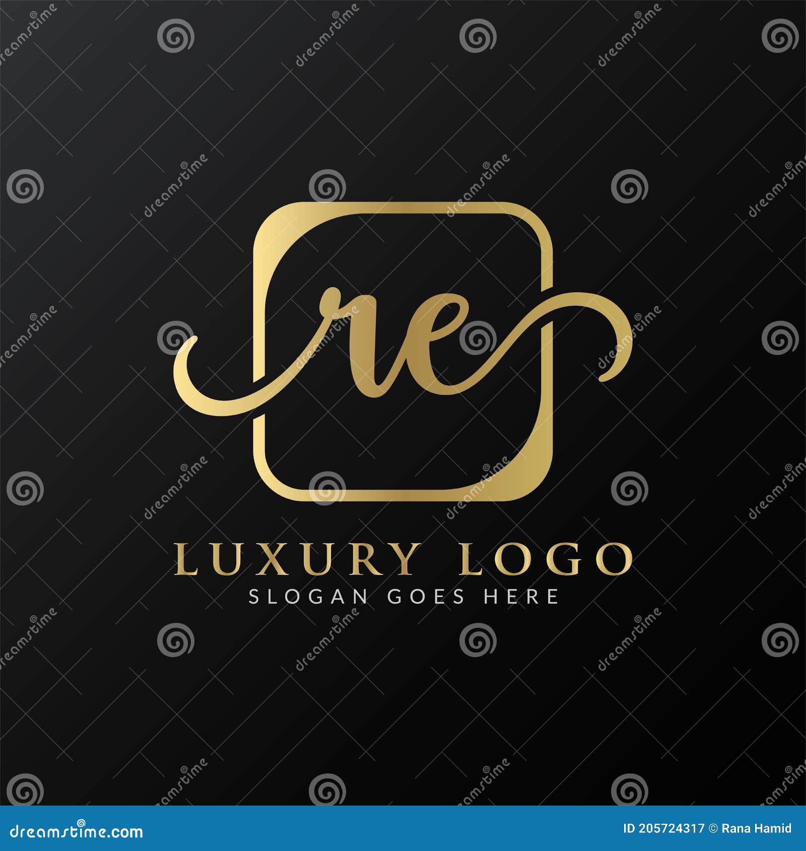 Initial Re Letter Logo Design Modern Typography Vector Template ...