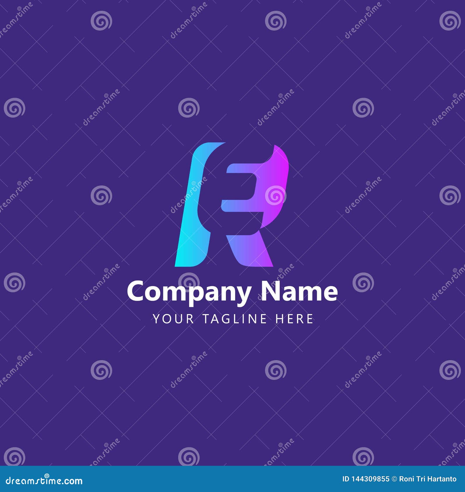 Initial RE Logo Design Vector Stock Vector - Illustration of stylish ...