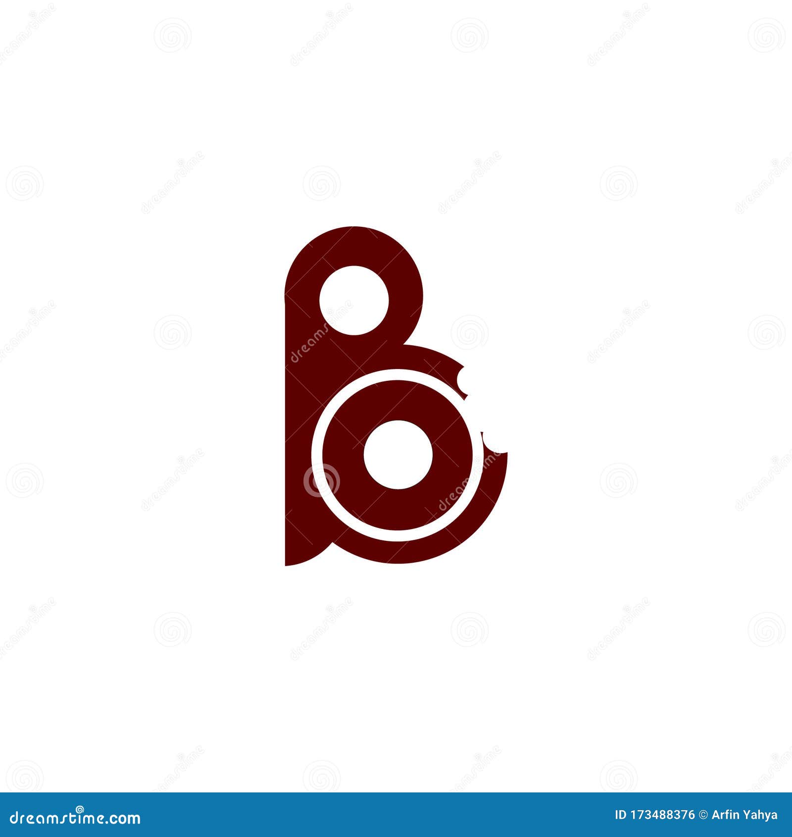 Initial Red Letter B Bite Logo Design Vector Template Stock Vector ...