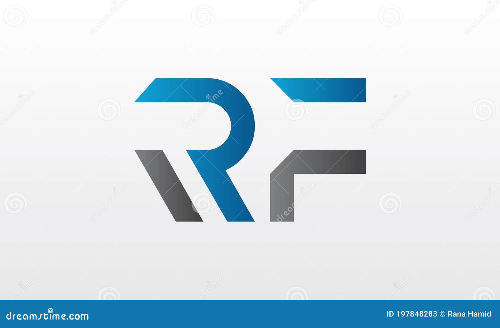 Initial Rf Letter Logo with Creative Modern Business Typography Vector ...