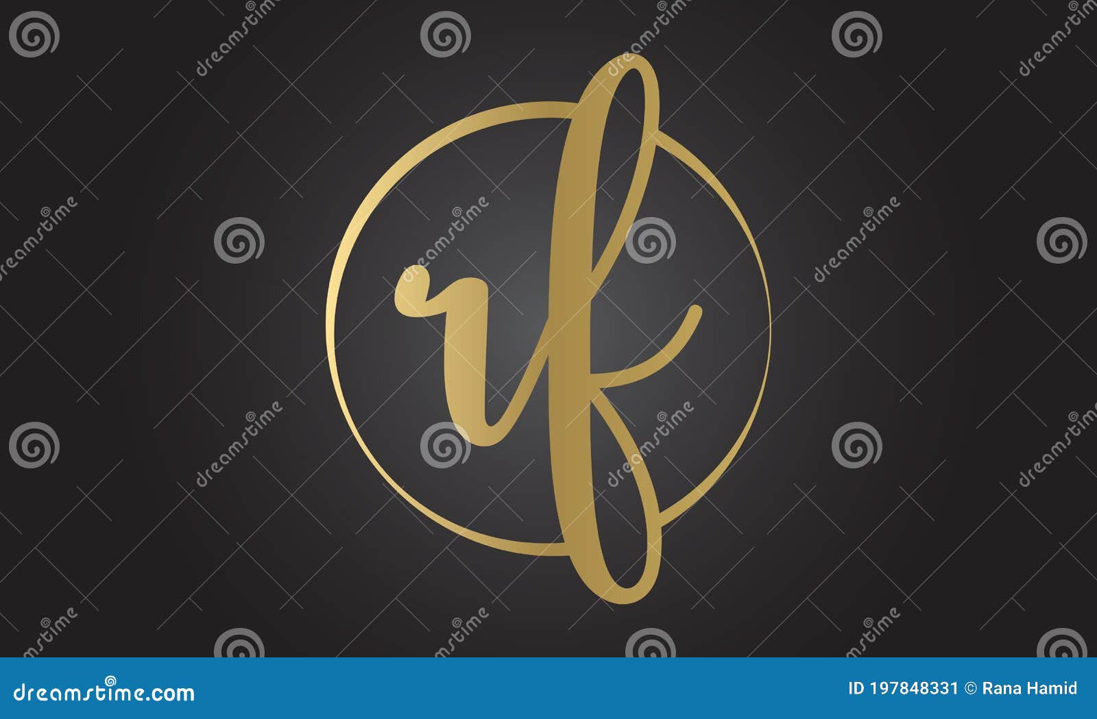 Initial Rf Letter Logo with Creative Modern Business Typography Vector ...