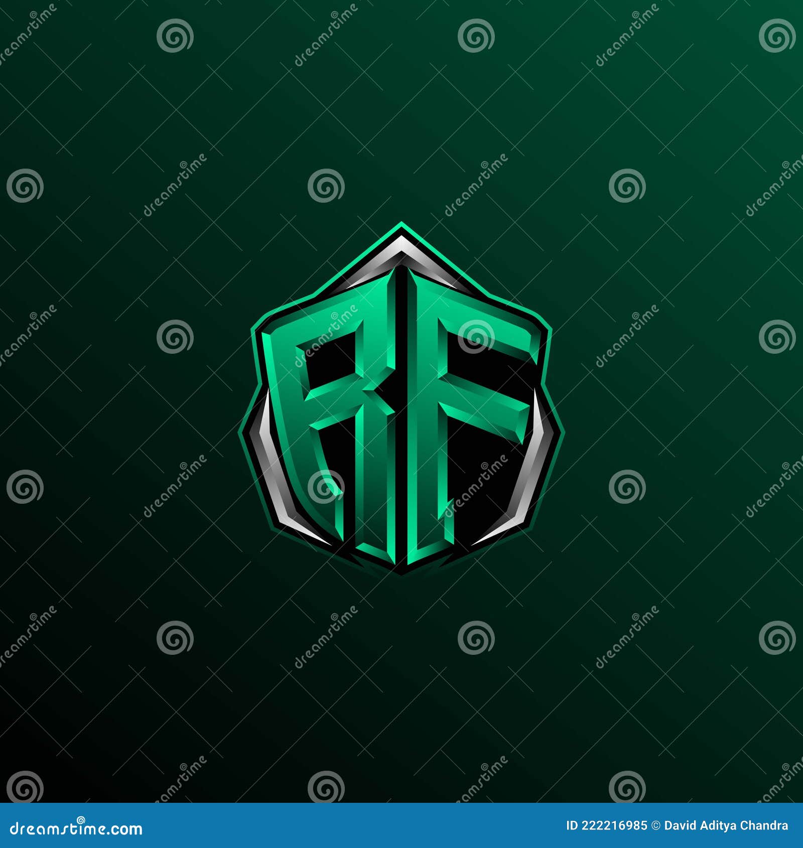 Initial RF Logo Design, Initial RF Logo Design with Shield Style, Logo ...