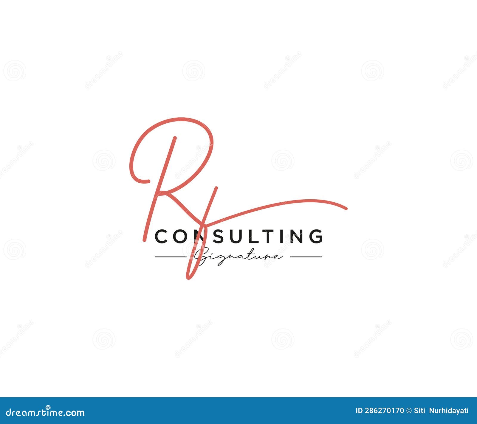 Initial RF Signature Logo Collection Template Vector. Hand Drawn ...