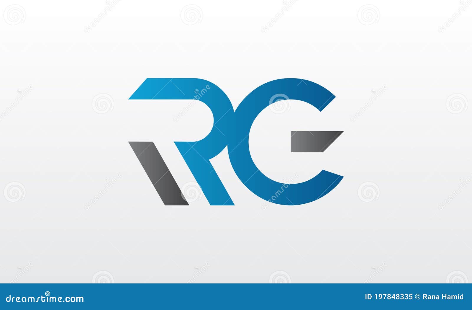 Initial Rg Letter Logo with Creative Modern Business Typography Vector ...