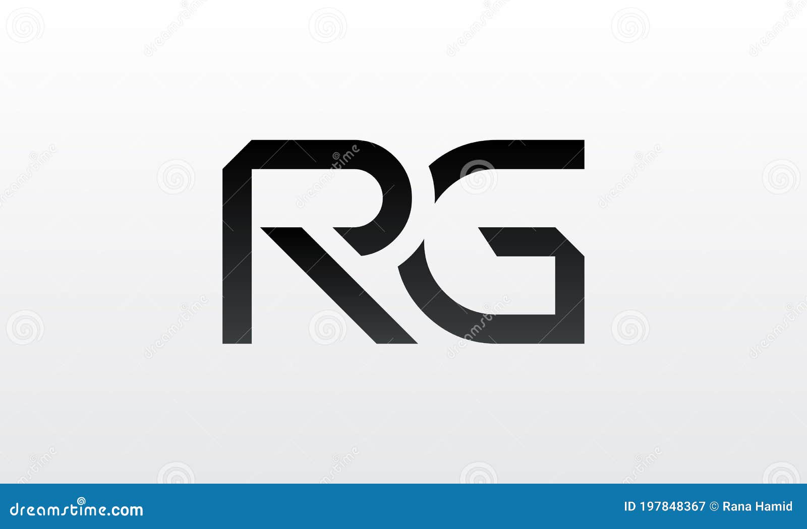 Initial Rg Letter Logo with Creative Modern Business Typography Vector ...