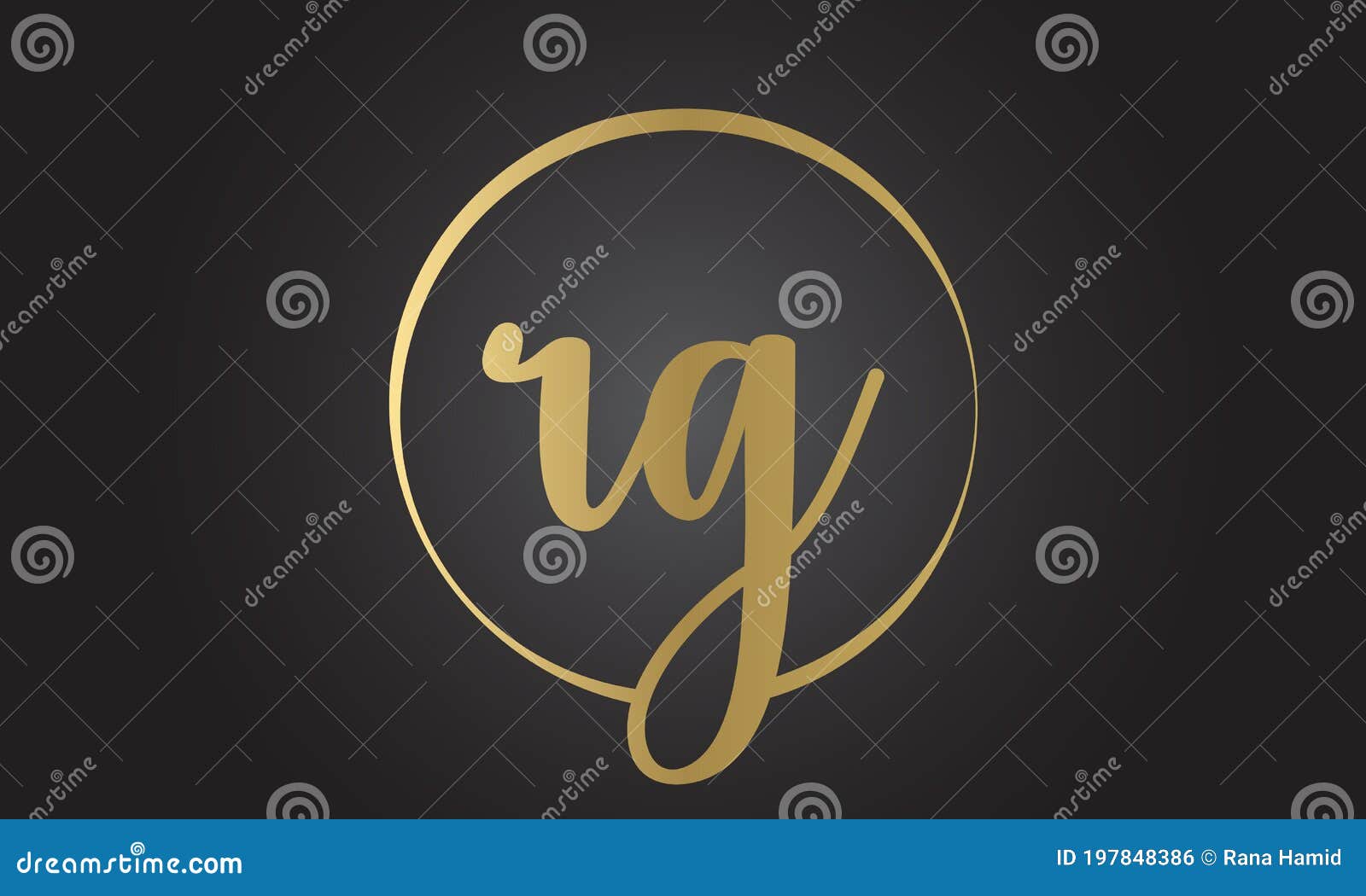Initial Rg Letter Logo with Creative Modern Business Typography Vector ...
