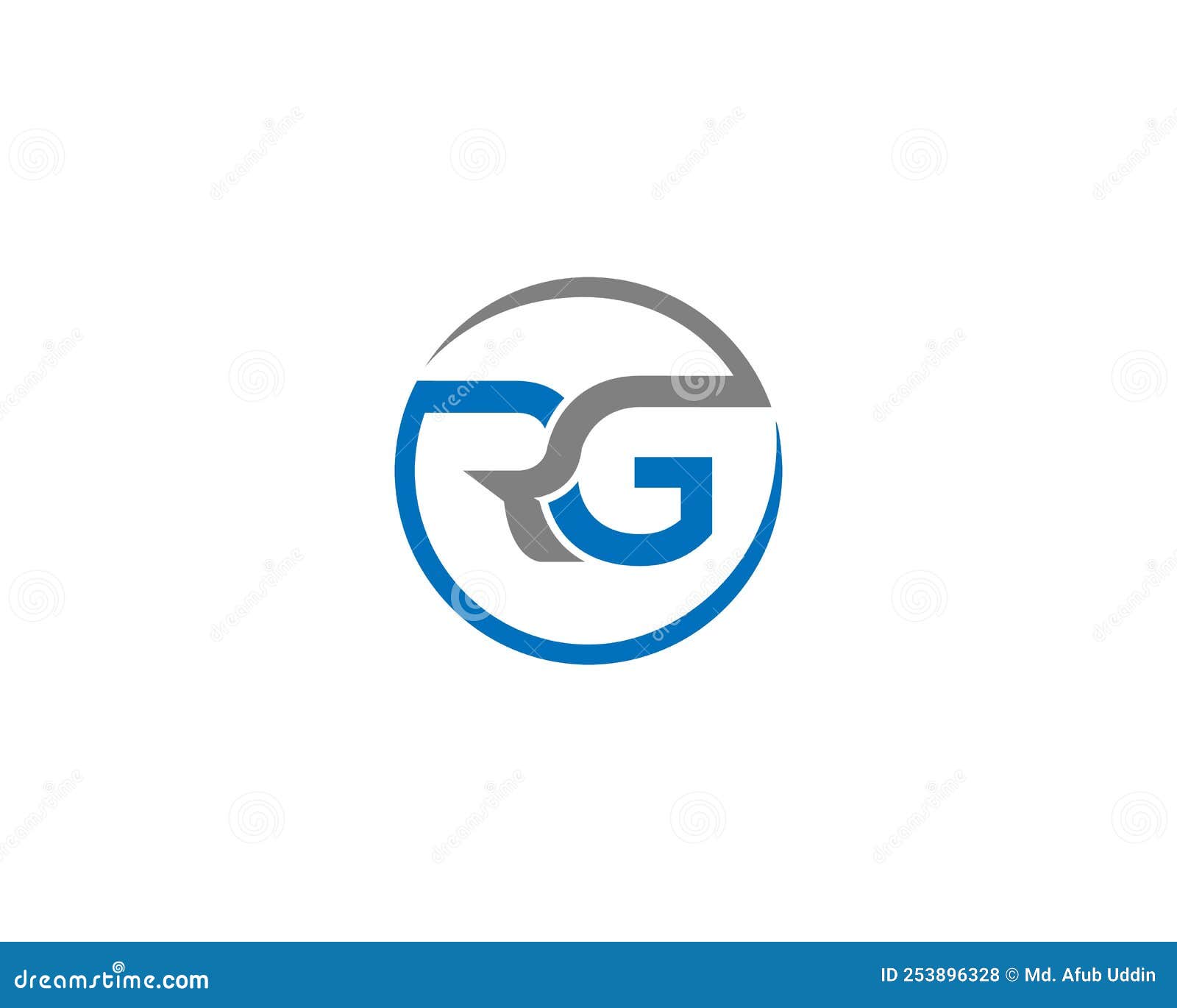Initial RG Letter Logo Creative Modern Stock Vector - Illustration of ...