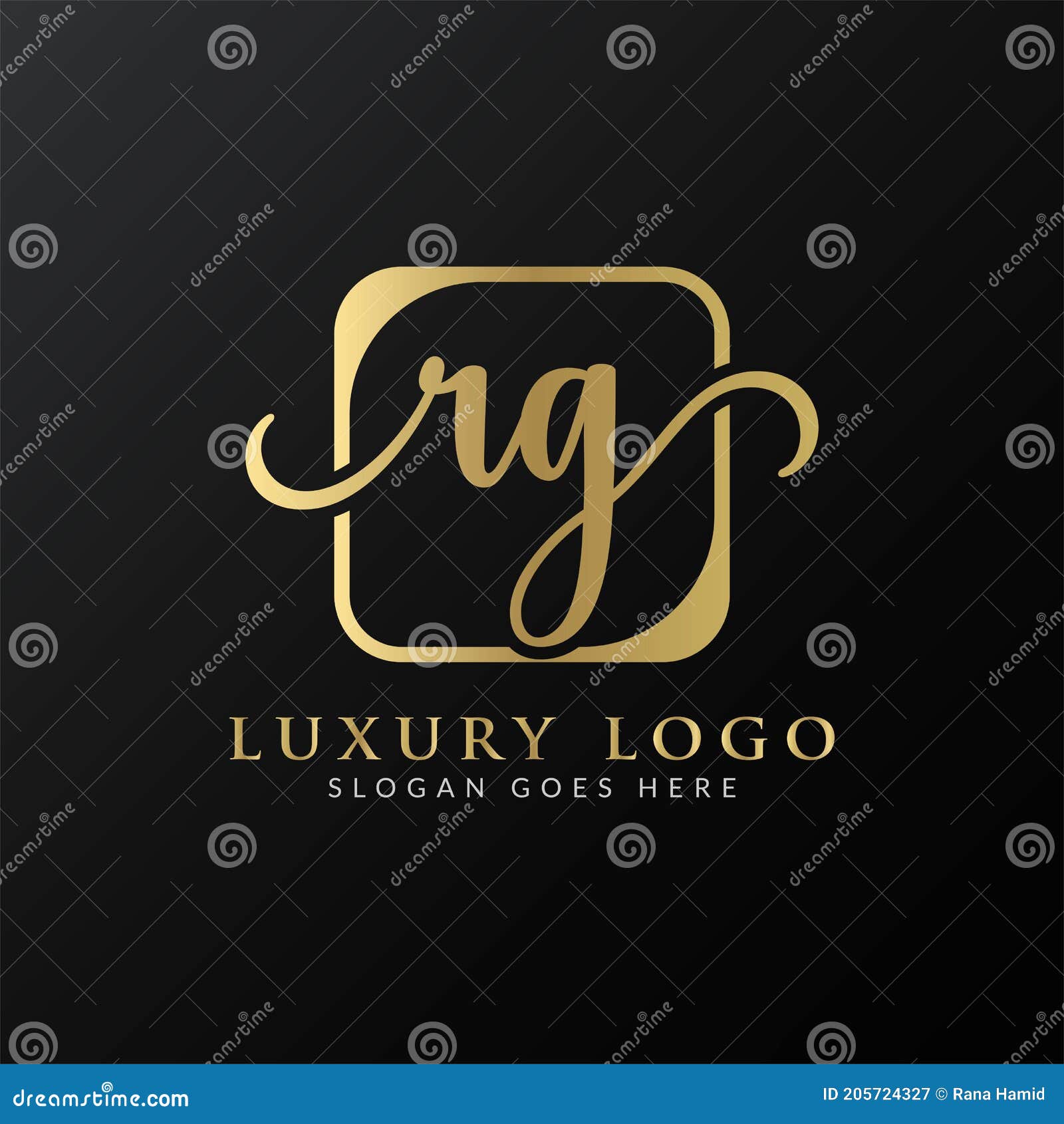 Initial Rg Letter Logo Design Modern Typography Vector Template ...