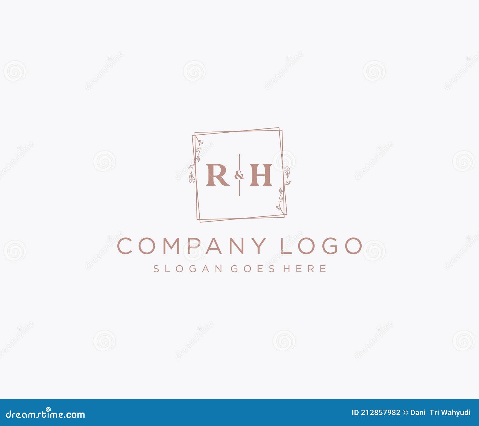 Initial RH Letters Decorative Luxury Wedding Logo Stock Vector ...