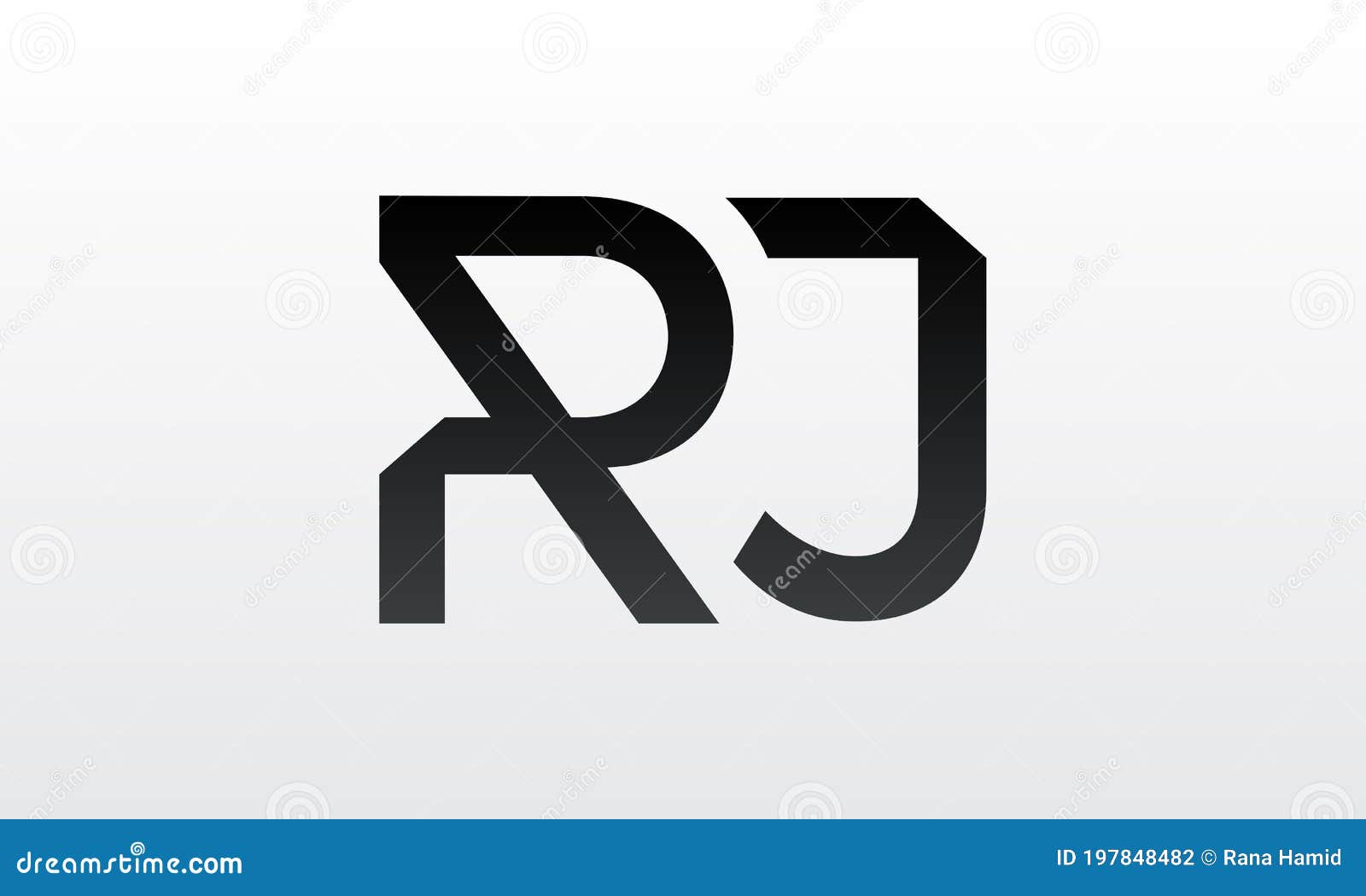 Initial Rj Letter Logo with Creative Modern Business Typography Vector ...