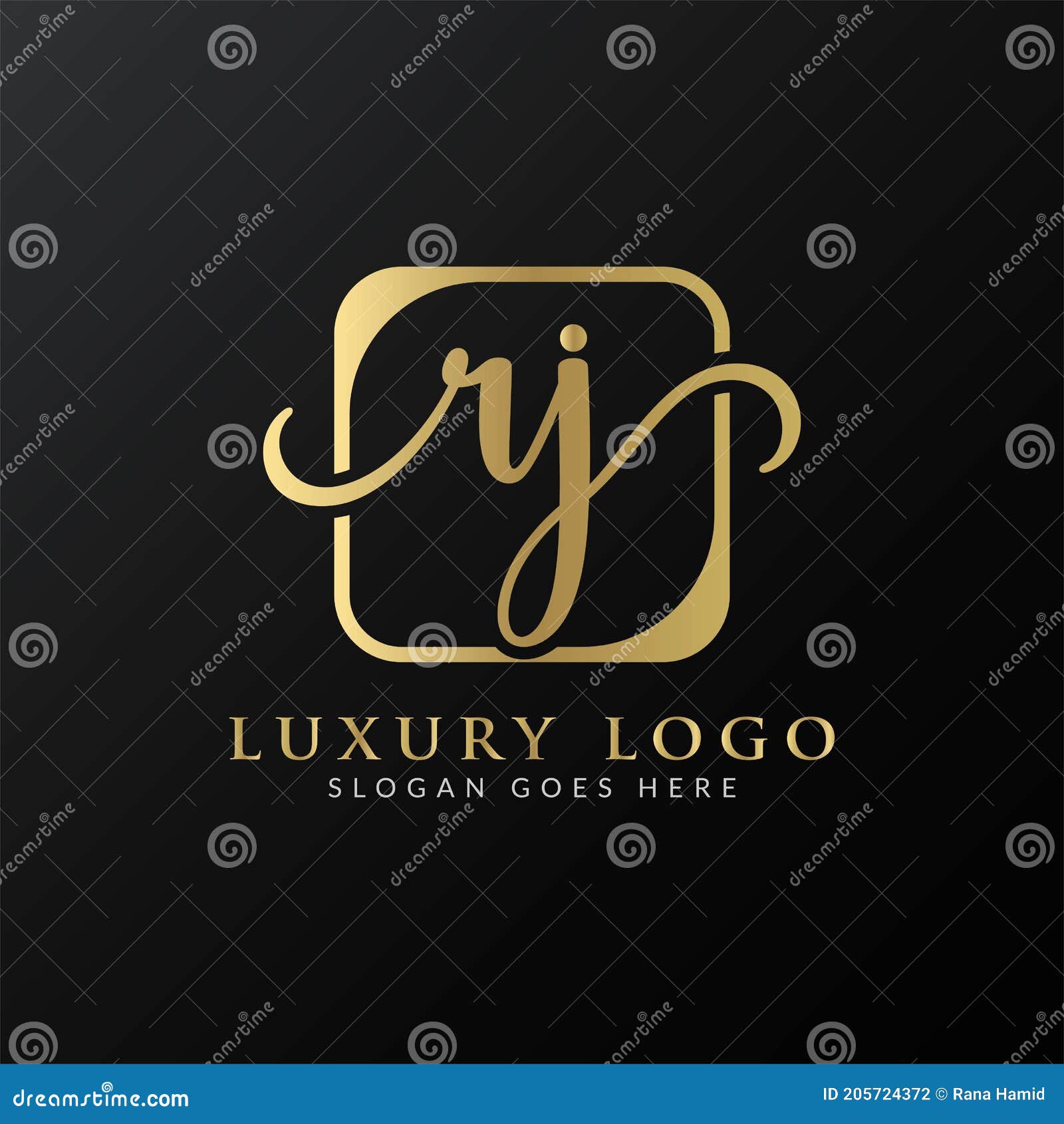 Initial Rj Letter Logo Design Modern Typography Vector Template ...
