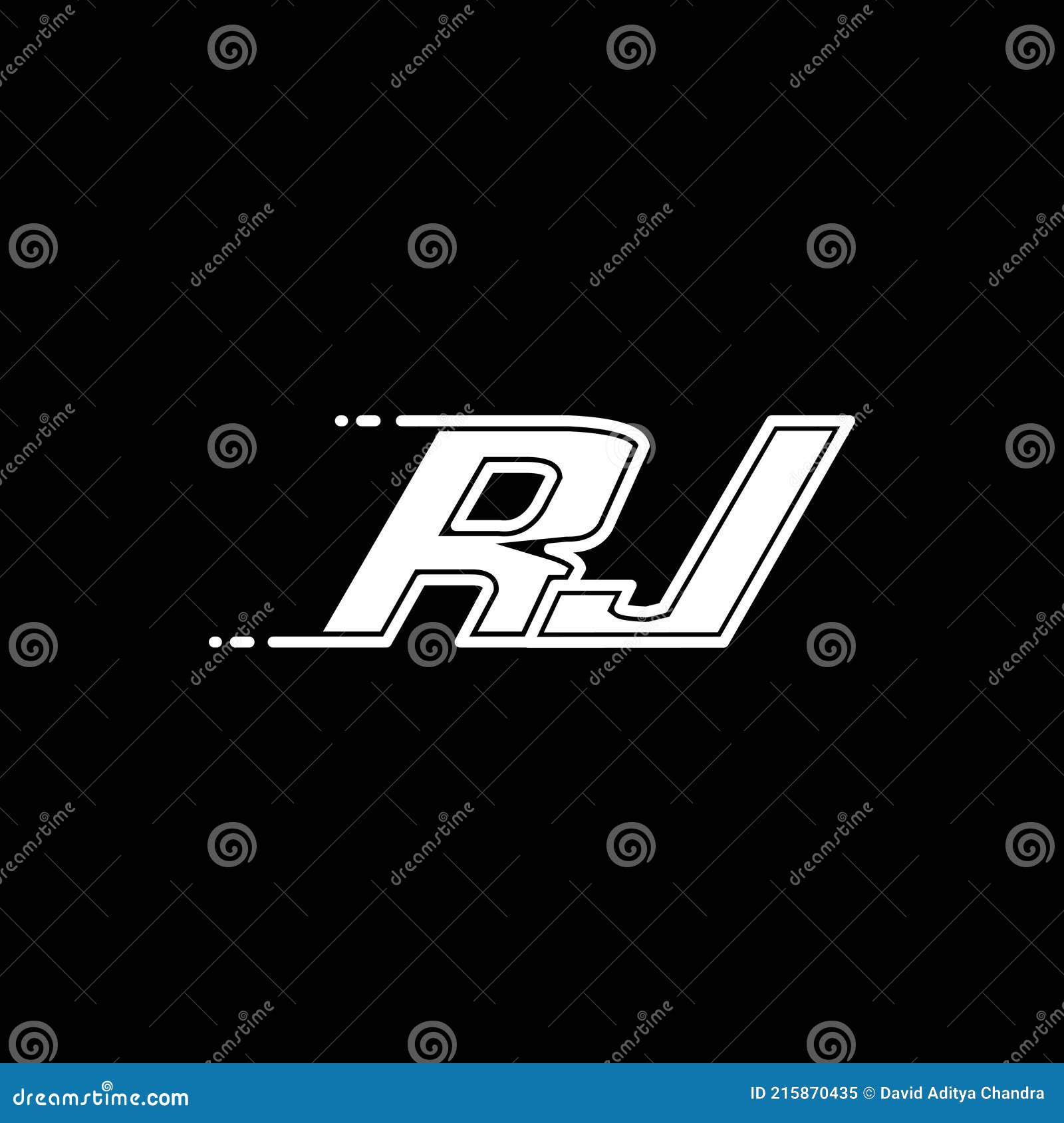 Initial RJ Logo Design with Shape Style, Logo Business Branding Stock ...