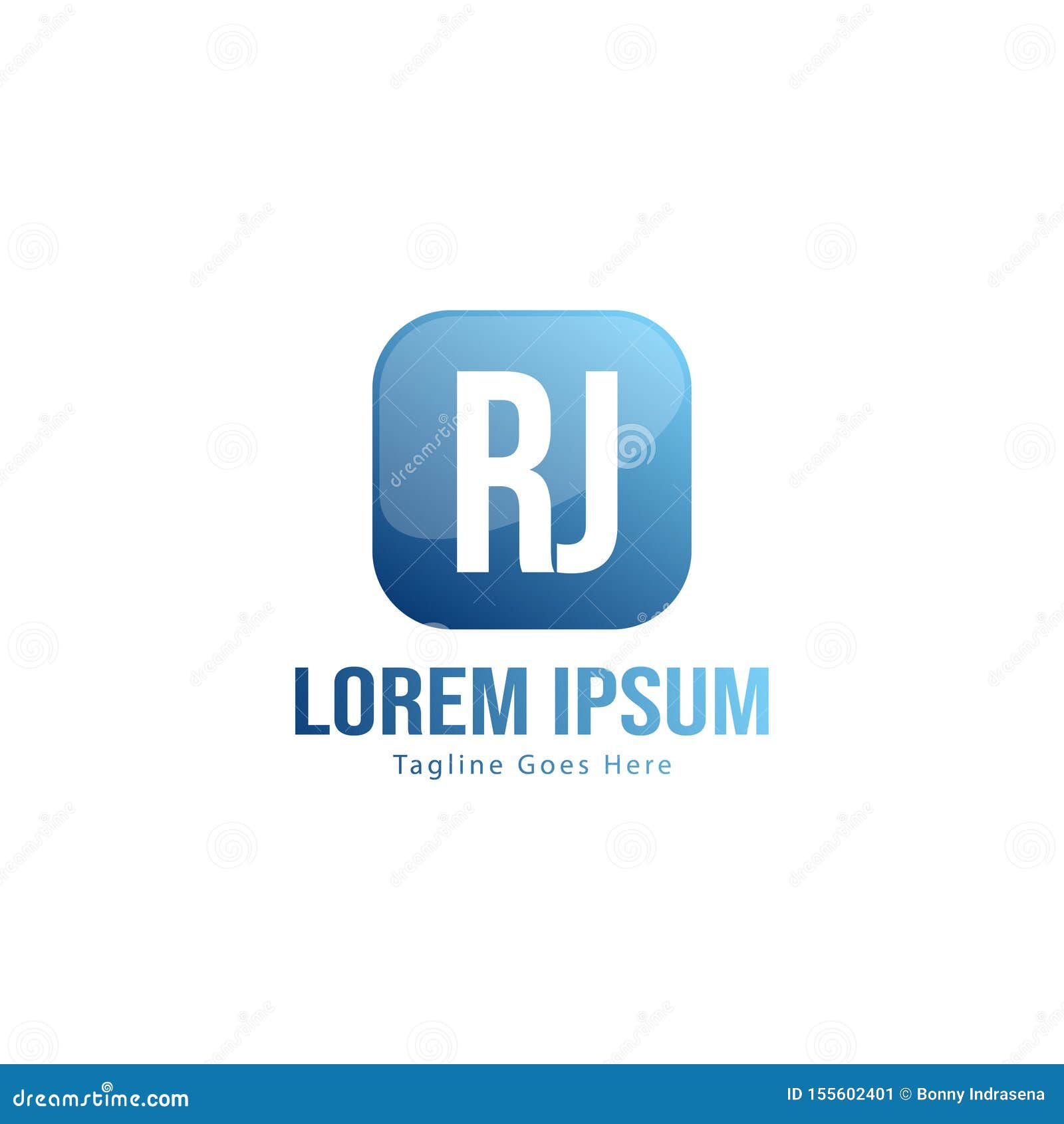 Initial RJ Logo Template with Modern Frame. Minimalist RJ Letter Logo ...