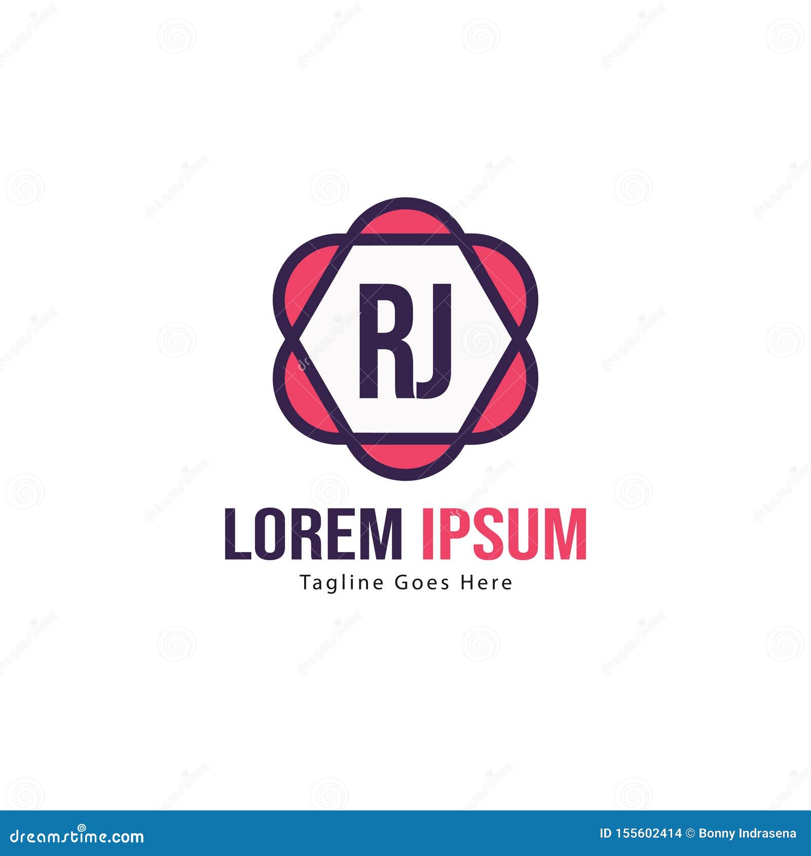 Initial RJ Logo Template with Modern Frame. Minimalist RJ Letter Logo ...