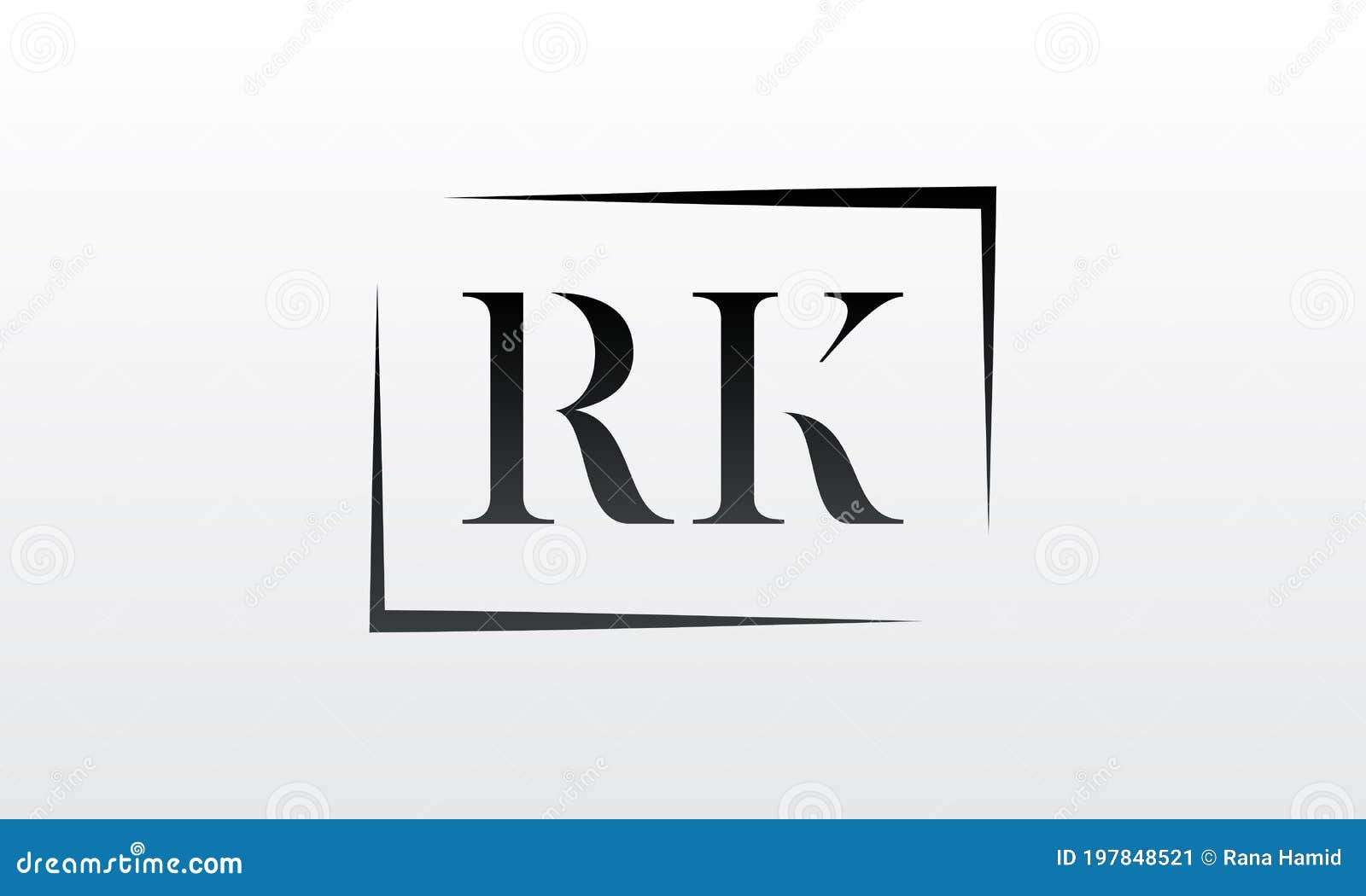 Initial Rk Letter Logo with Creative Modern Business Typography Vector ...