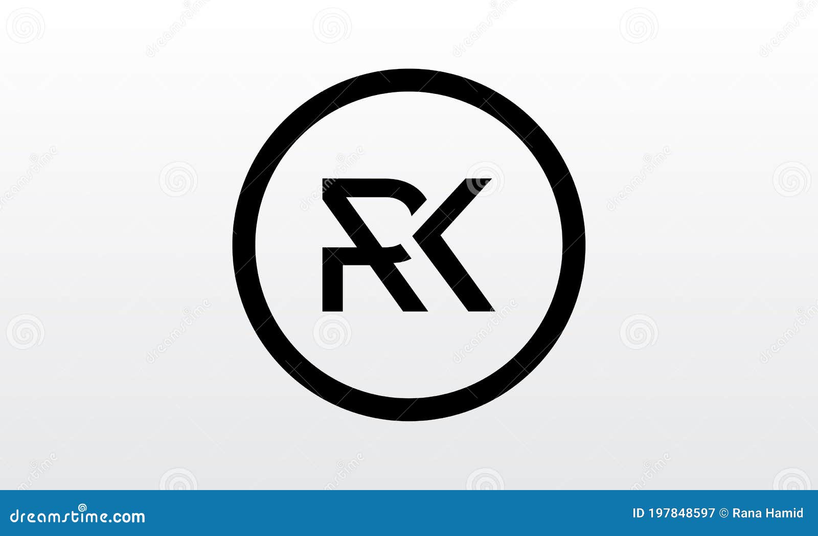 Initial Rk Letter Logo with Creative Modern Business Typography Vector ...