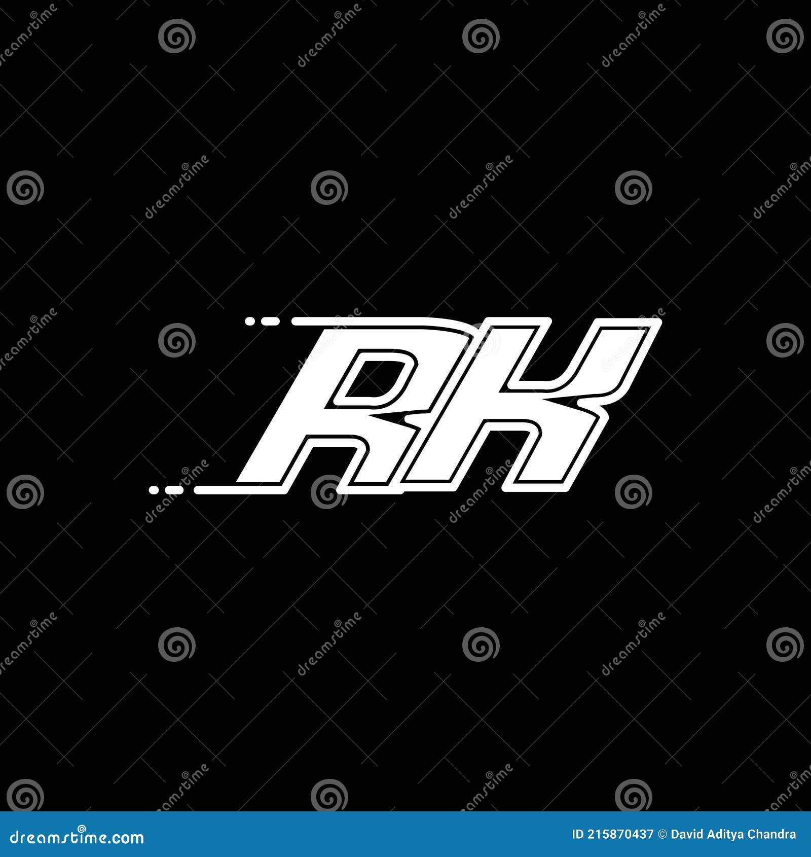 Initial RK Logo Design with Shape Style, Logo Business Branding Stock ...