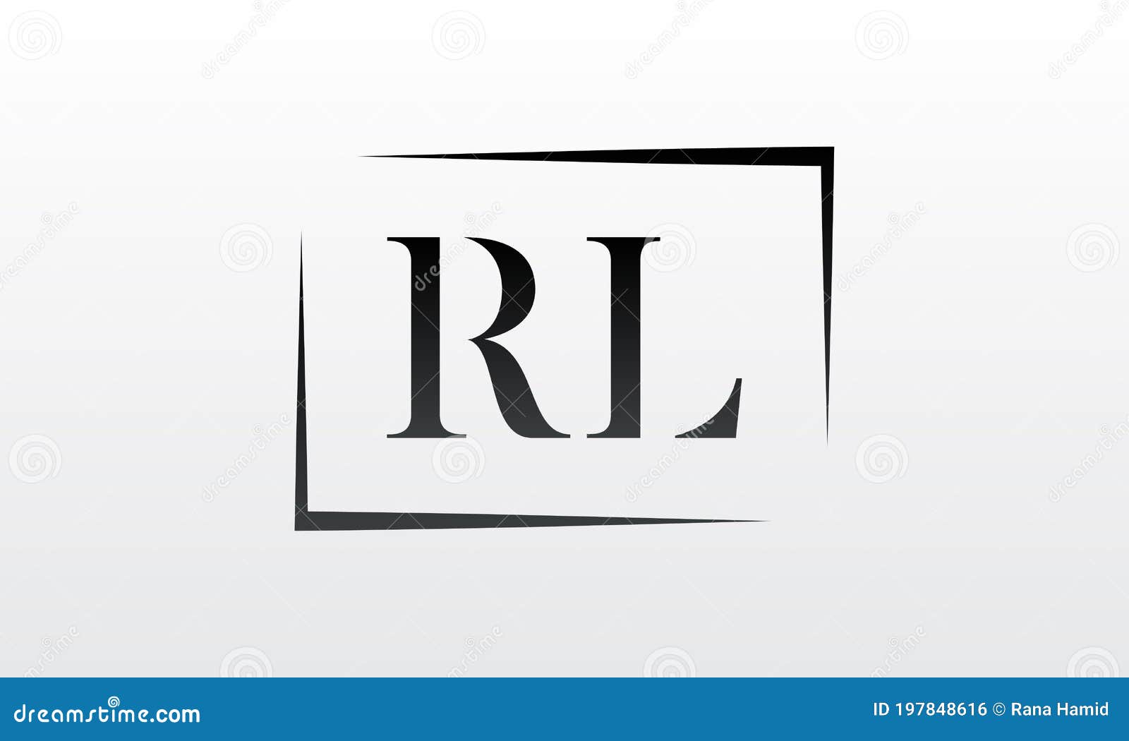 Initial Rl Letter Logo with Creative Modern Business Typography Vector ...